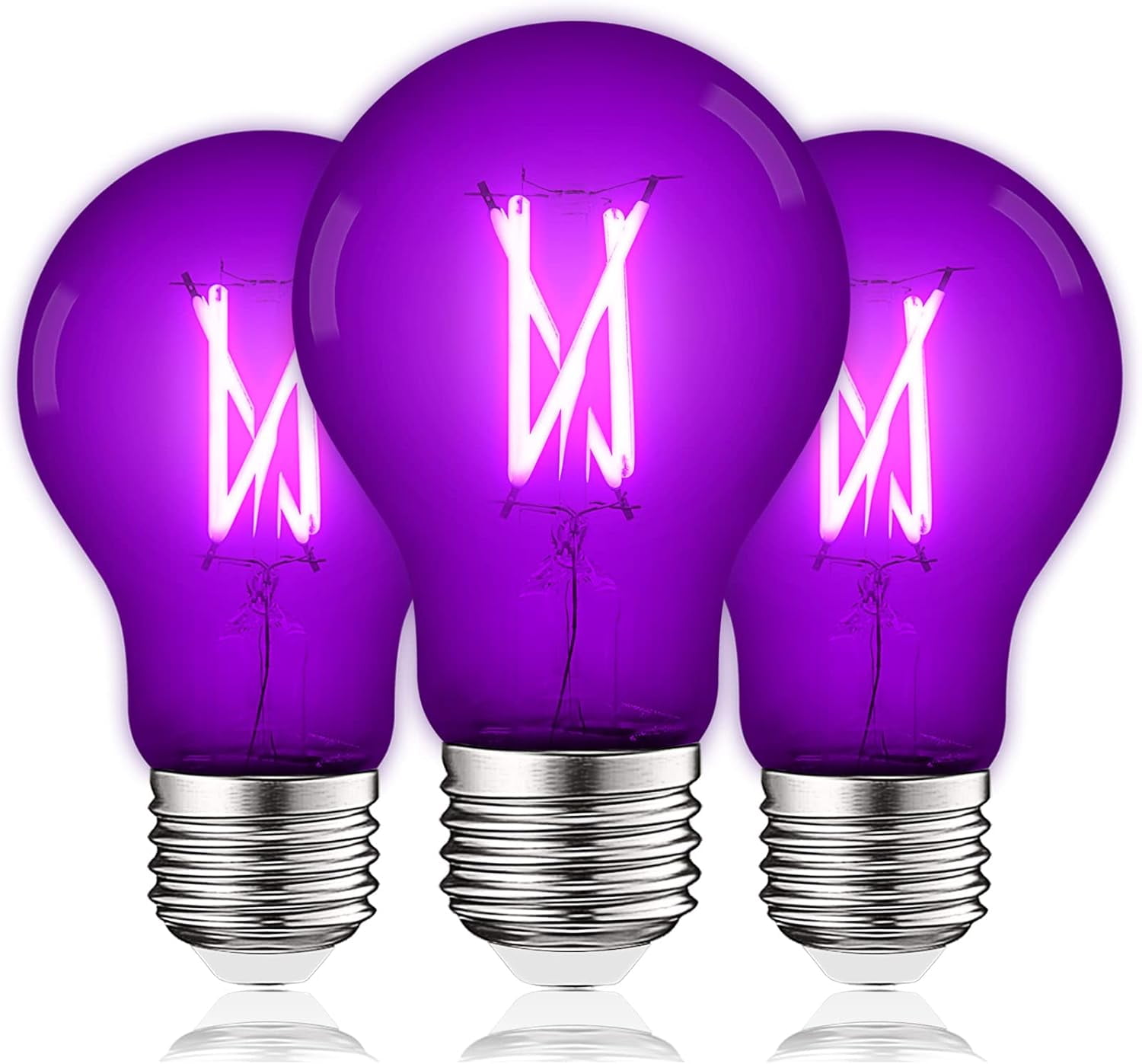 UKLL-Luxrite A19 Edison LED Purple Light Bulbs, 4.5W (60W Equivalent ...