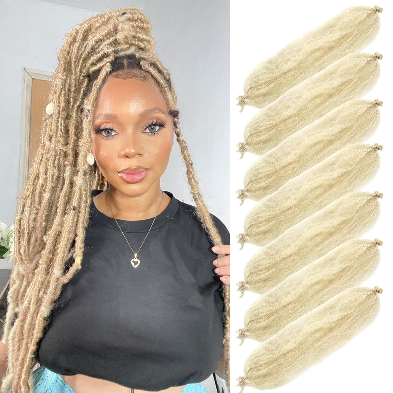 UKLL-Marley Hair 30 Inch 7 Packs Pre Separated Springy Afro Twist Hair ...