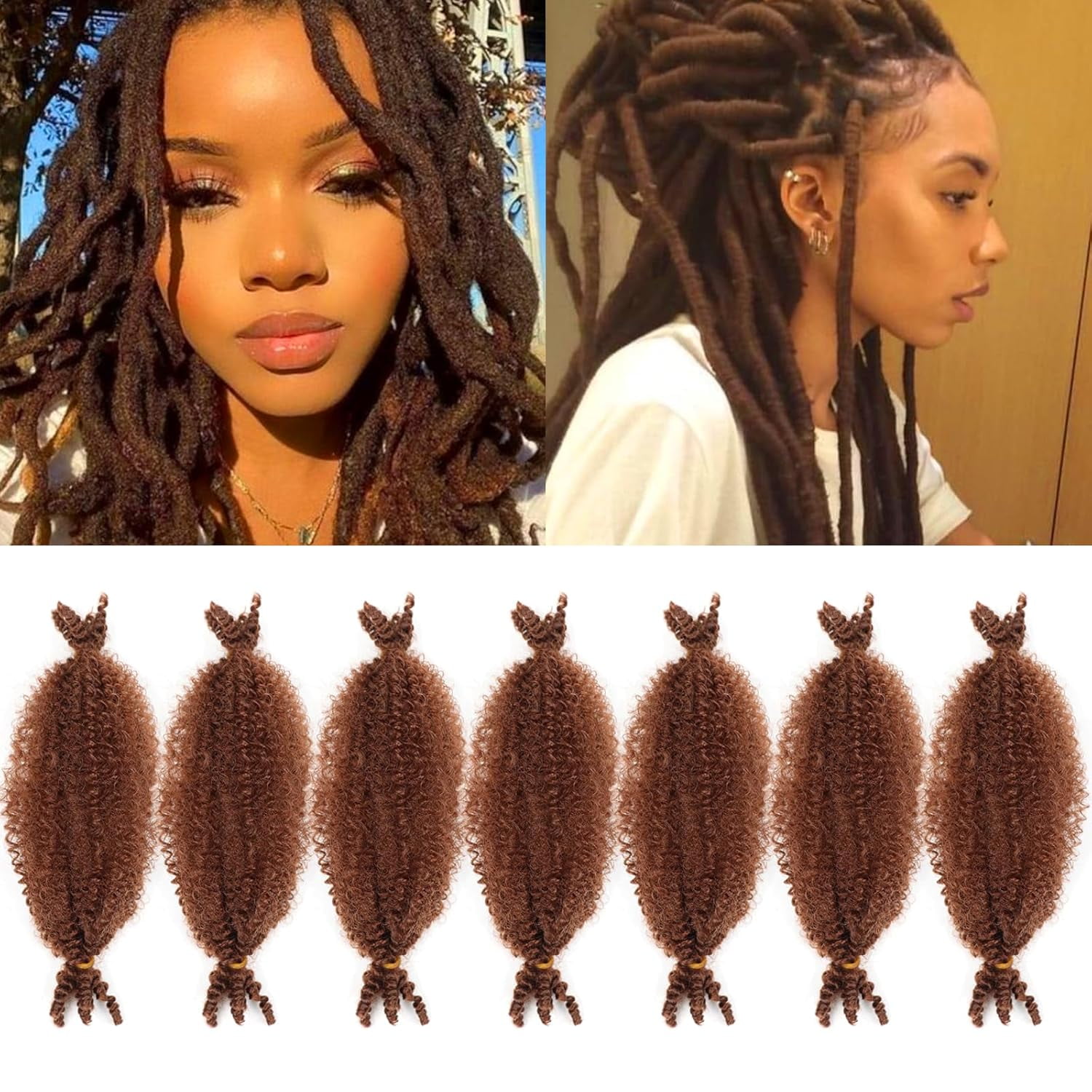 UKLL-Marley Hair 6 Inch 7 Packs Pre Separated Springy Afro Twist Hair ...