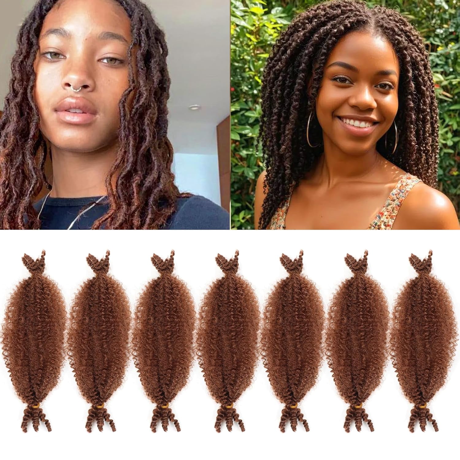 UKLL-Marley Hair 8 Inch 7 Packs Pre Separated Springy Afro Twist Hair ...