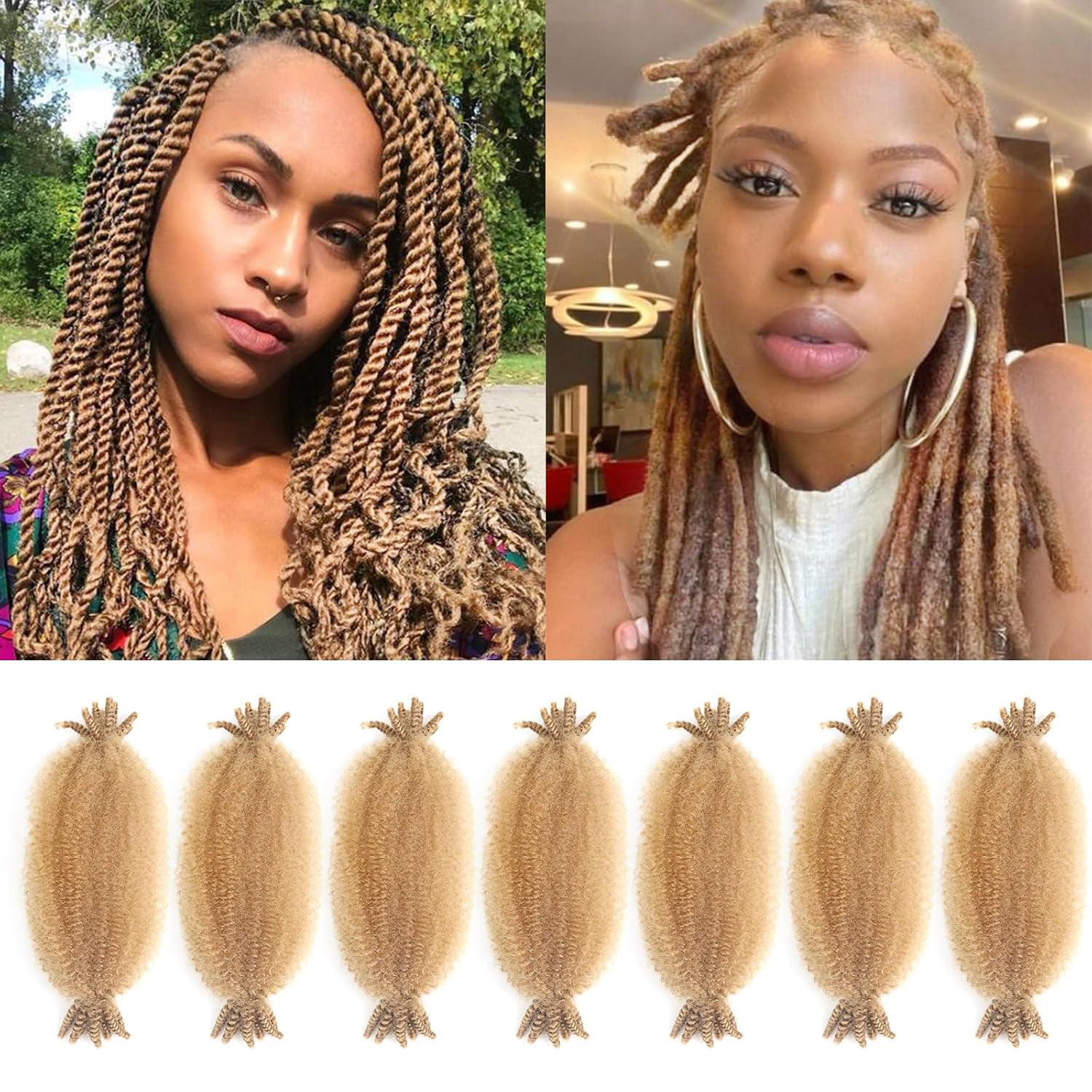 UKLL-Marley Twist Braiding Hair 12 Inch Springy Afro Twist Hair 7 Packs ...