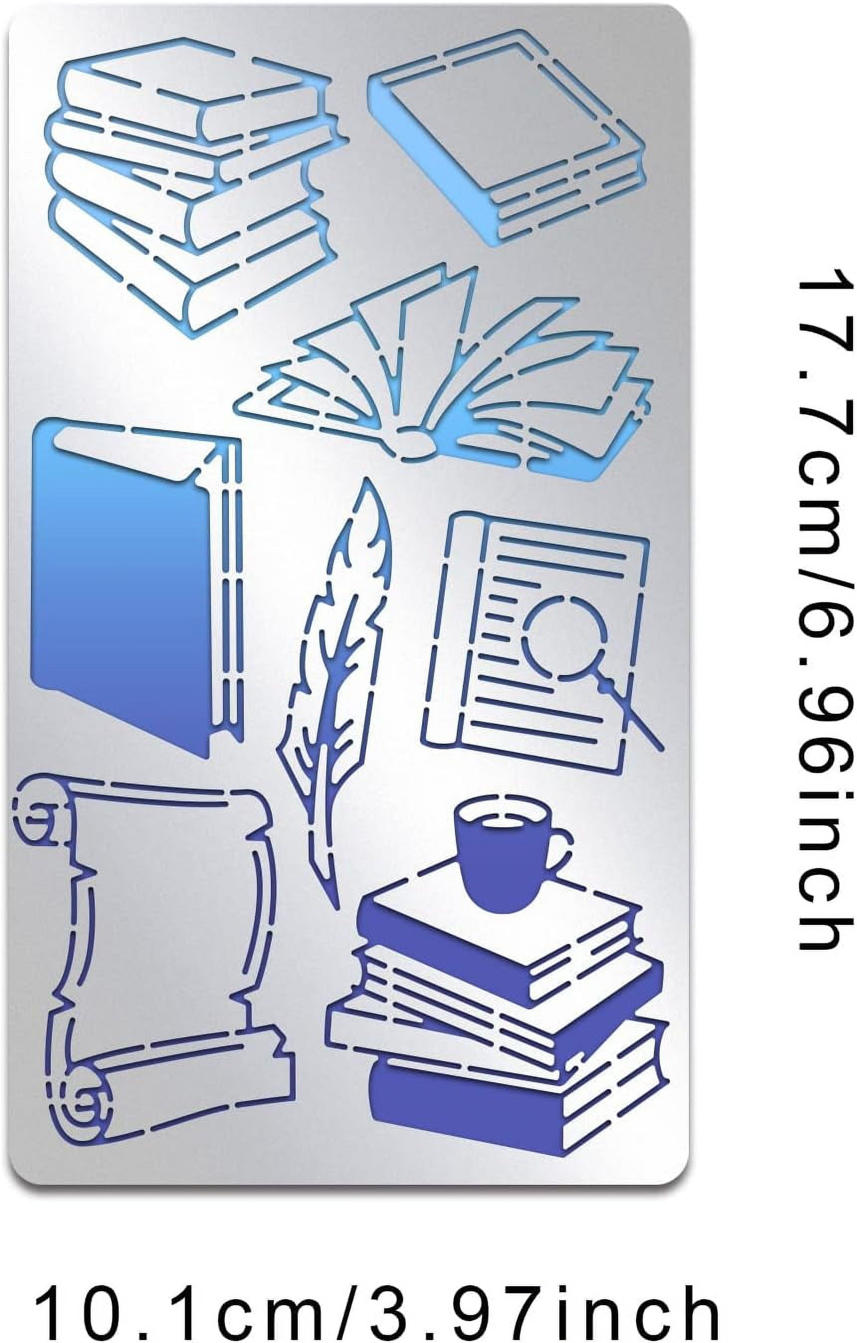UKLL-Metal Book Stencil Planner Stencil Bookmark Metal Journal Stencils ...
