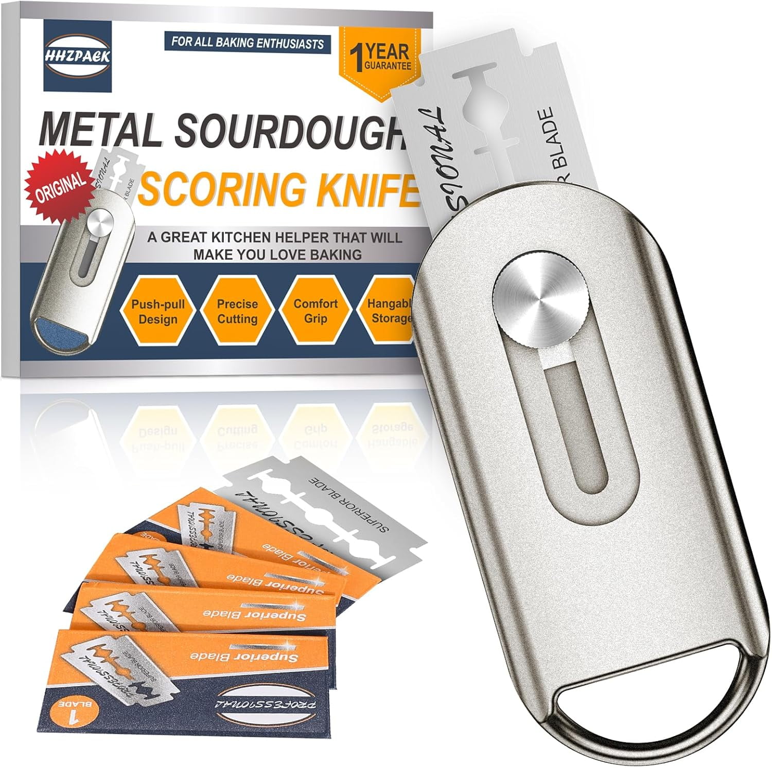 UKLL-Metal Bread Lame Dough Scoring Tool Set,Magnetic Bread Scoring ...