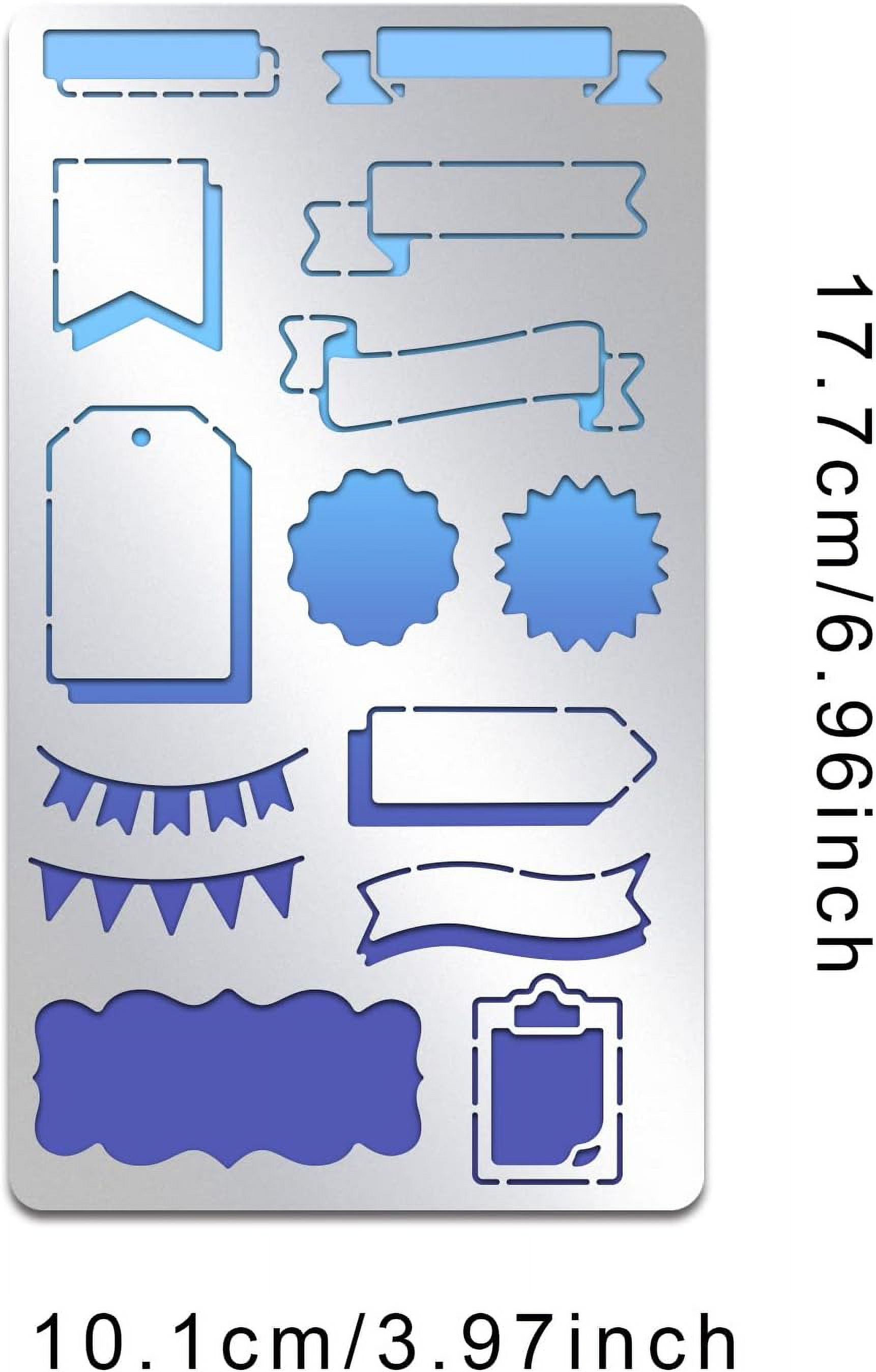 UKLL-Metal Journal Stencils Banners Metal Stencils Bookmark Label ...