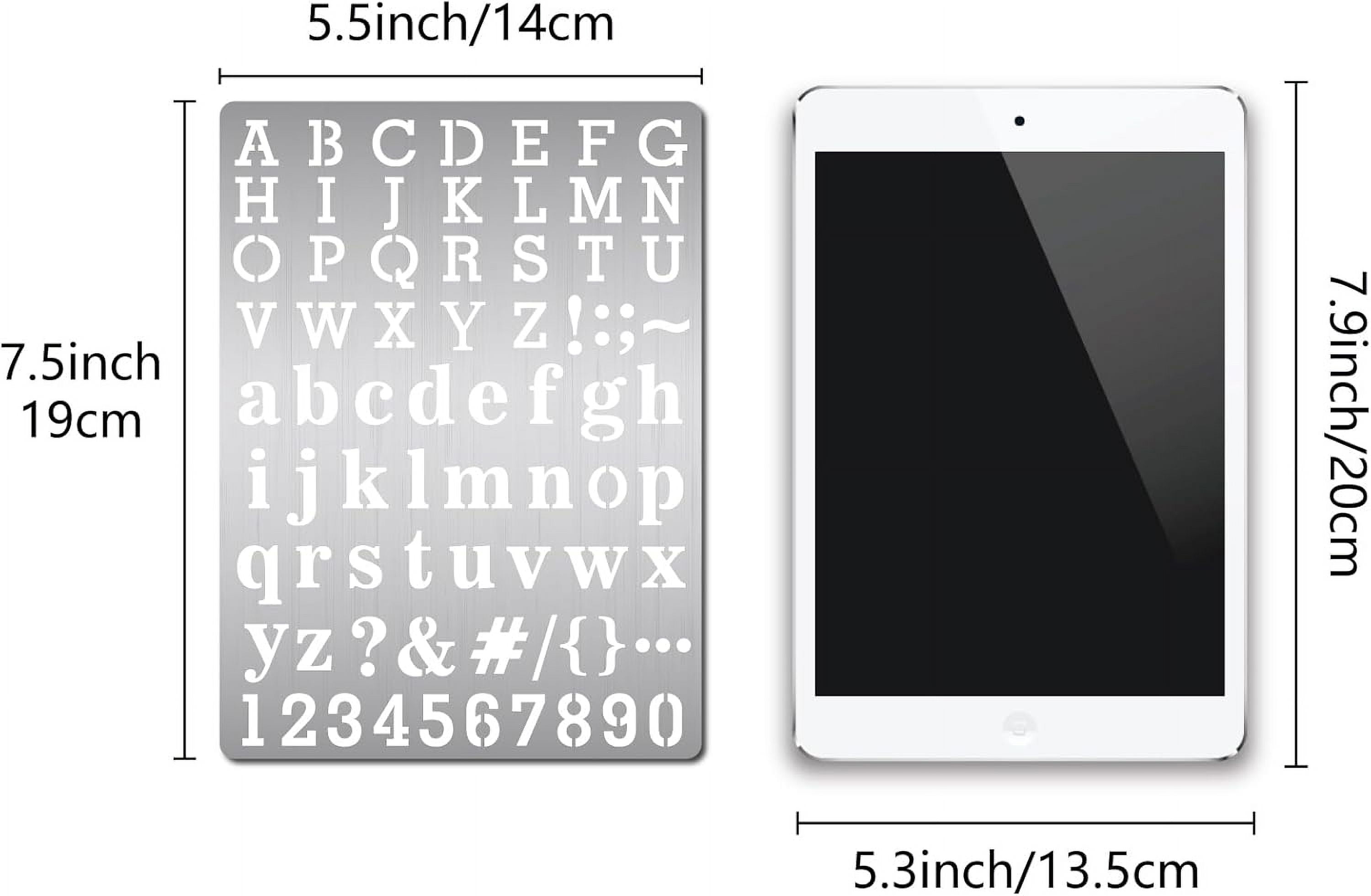 UKLL-Metal Letter Stencil Stainless Steel Lettering Alphabet Symbol ...