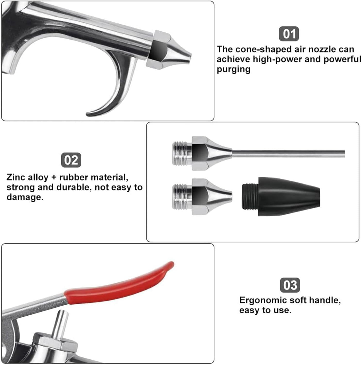 UKLL-Mini 5-Piece Air Blow Gun Kit, Air Compressor Cleaning and ...