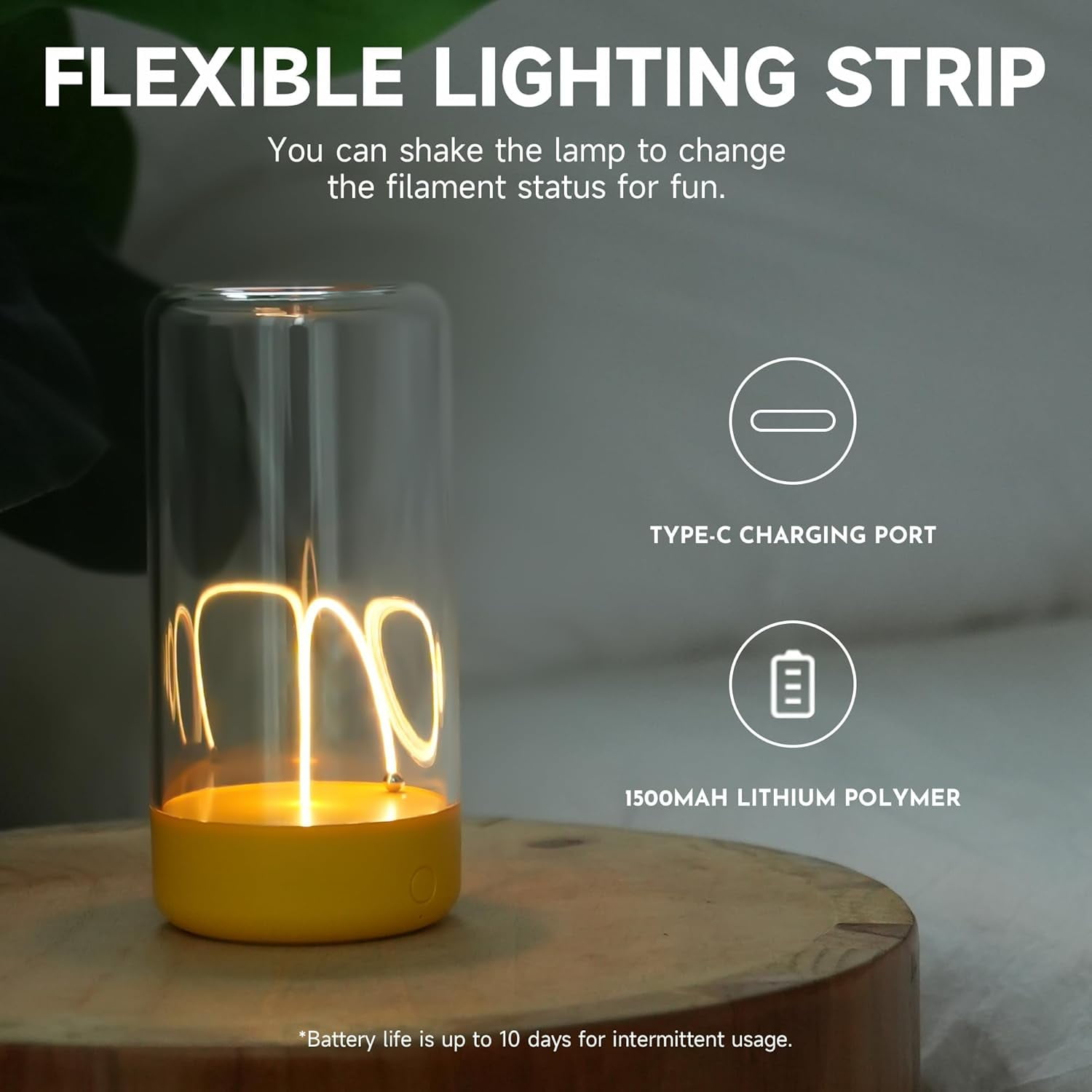 UKLL-Mini Minimalist Table Lamp Cordless LED Desk Lamp Rechargeable ...