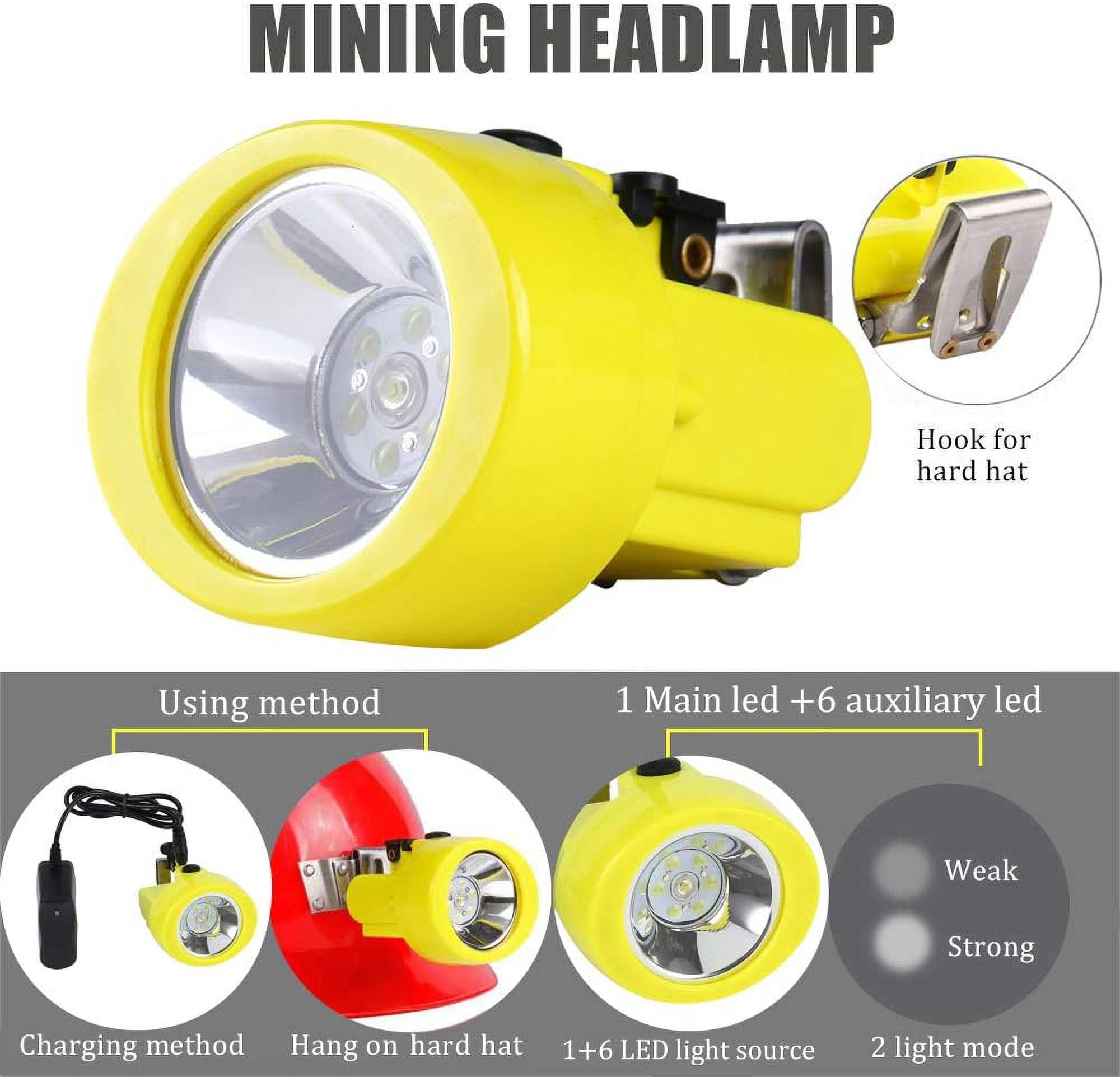 UKLL-Mining Lamp Rechargeable Headlamp Miners LED Coon Hunting Lights ...