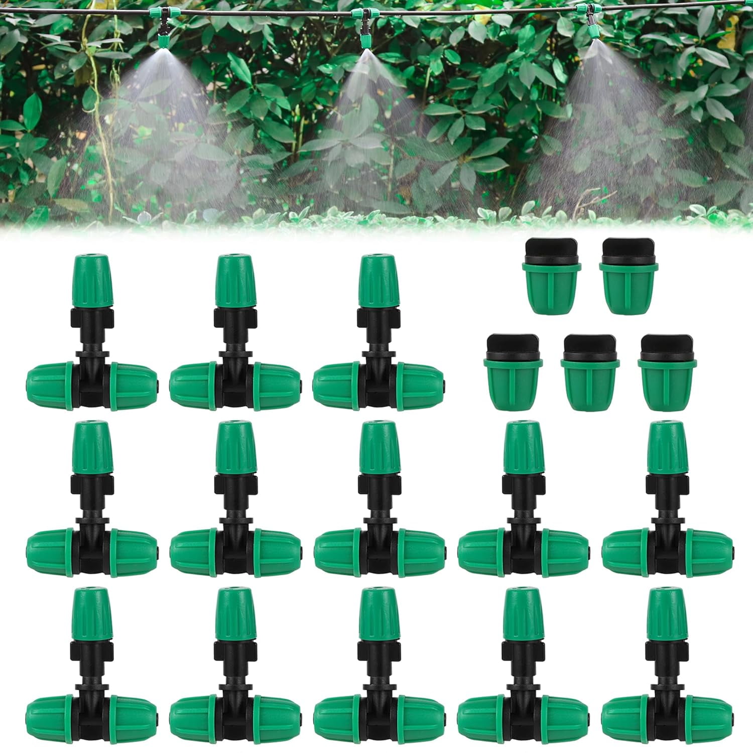 UKLL-Misting Cooling System with 20 Adjustable Nozzles.20 Lock Barbed ...
