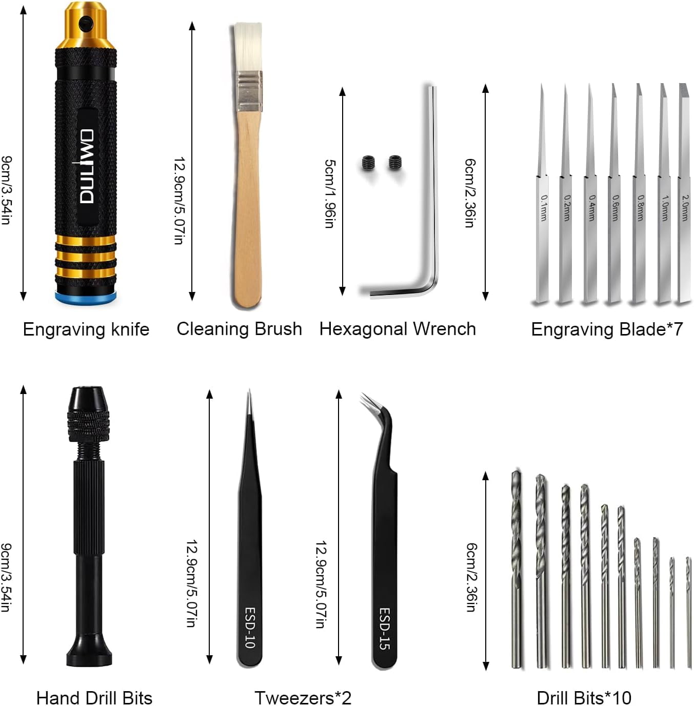 UKLL-Model Kit with Scribing Tools, Pin Vise Hand Drill Set, Tweezers ...