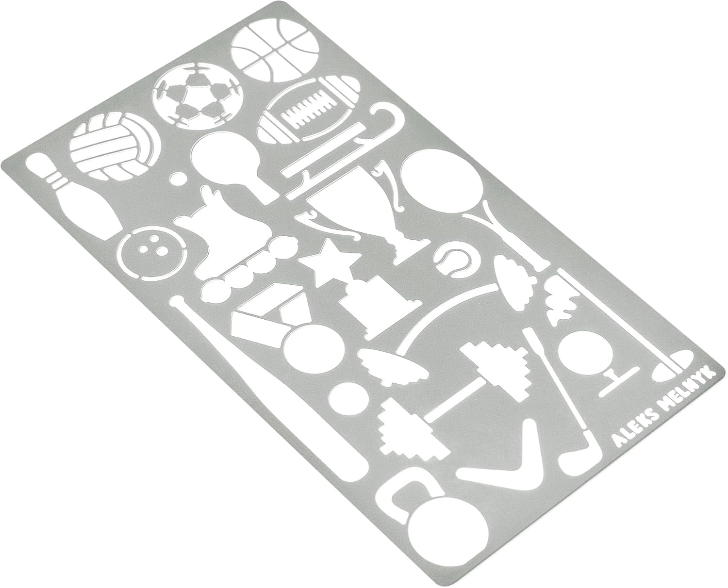 UKLL-No.13 Metal Journal Stencil, Sport, Stainless Steel Stencil 1 PCS ...