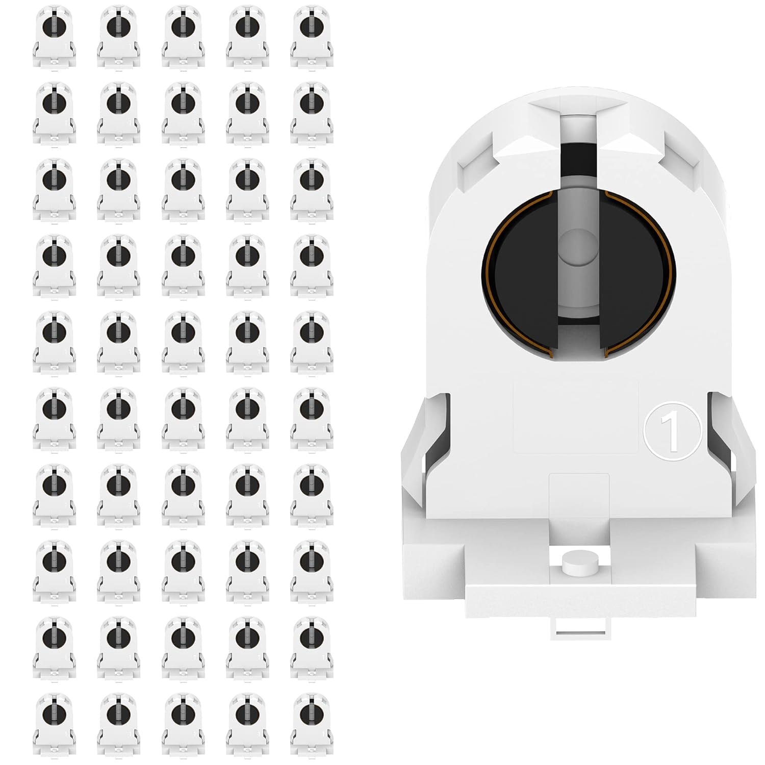 UKLL-Non-shunted Turn Type T8 Lamp Holder 50-Pack UL Socket Tombstone ...