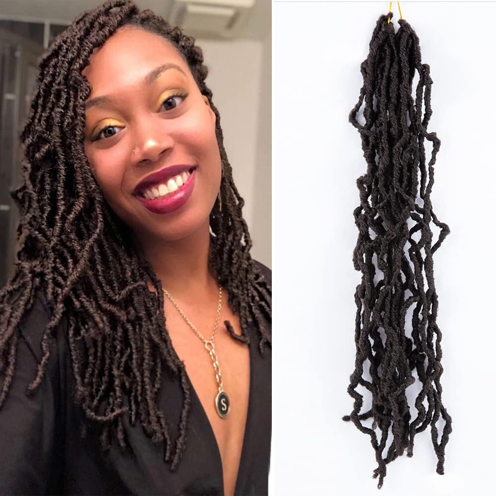 UKLL-Nu Faux Locs Crochet Hair 18 Inch Soft Locs Crochet Braids Curly ...