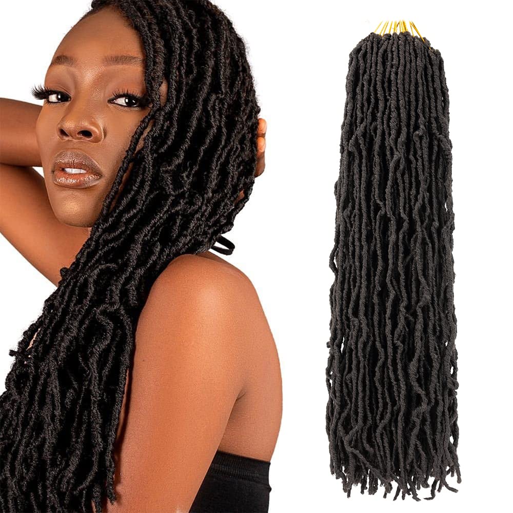 UKLL-Nu Faux Locs Crochet Hair 24 inch 7 Packs Pre-looped Natural ...
