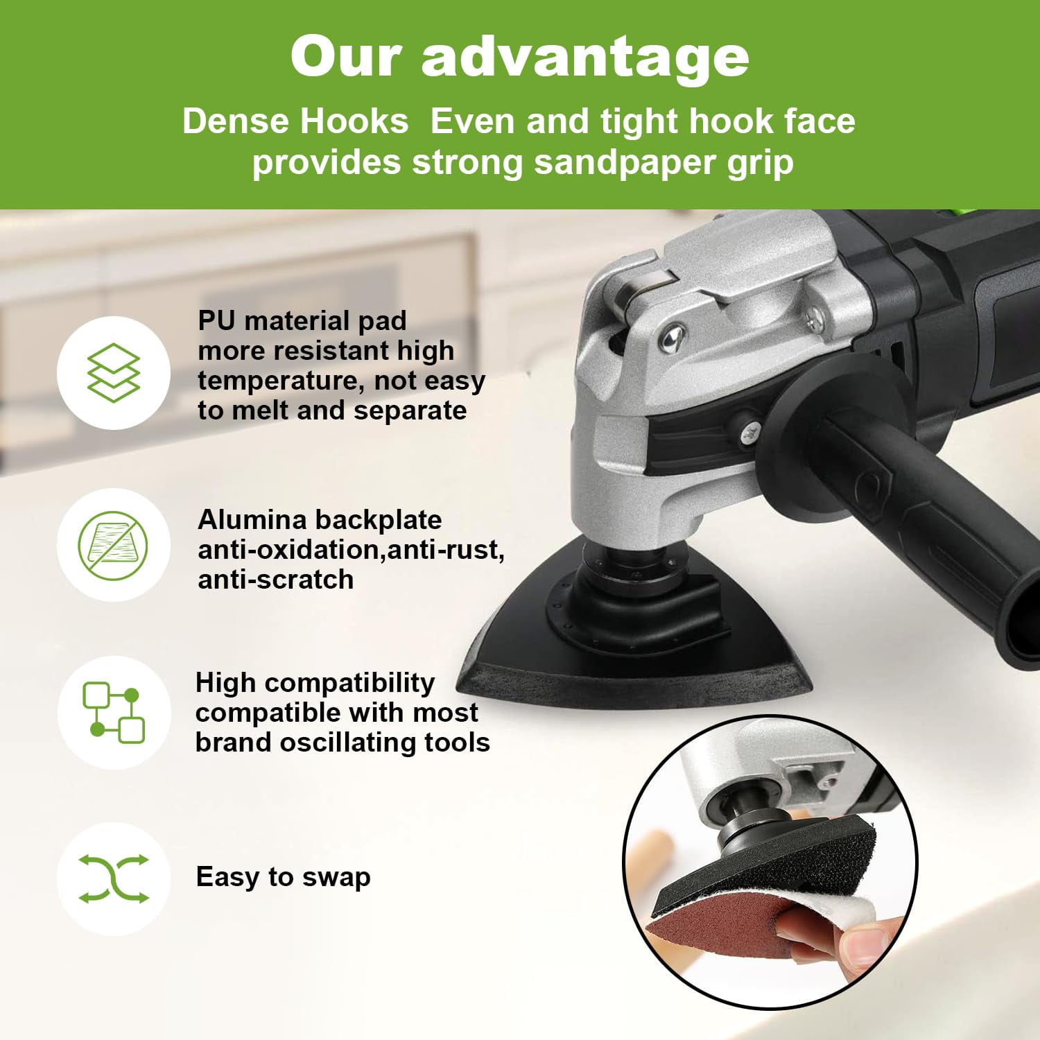 UKLL-Oscillating Tool Sanding Pad for Multitool Oscillating Saw, 1 ...