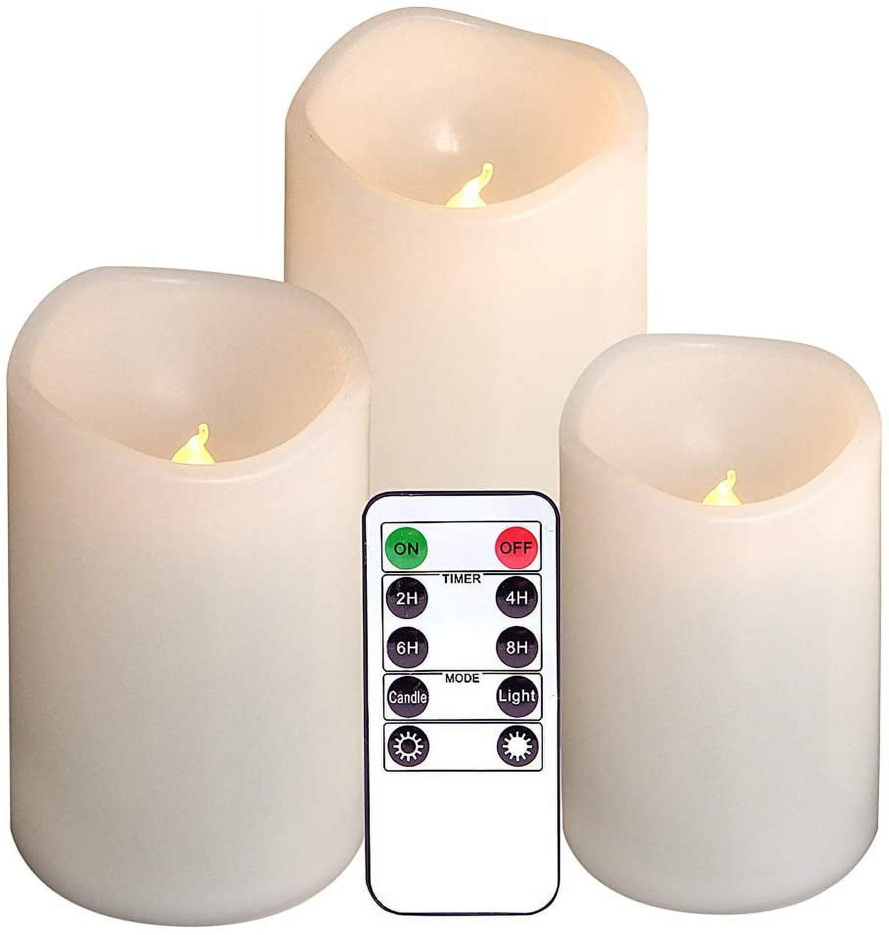 UKLL-Outdoor Flameless Flickering Candles Waterproof and Heat Resistant ...