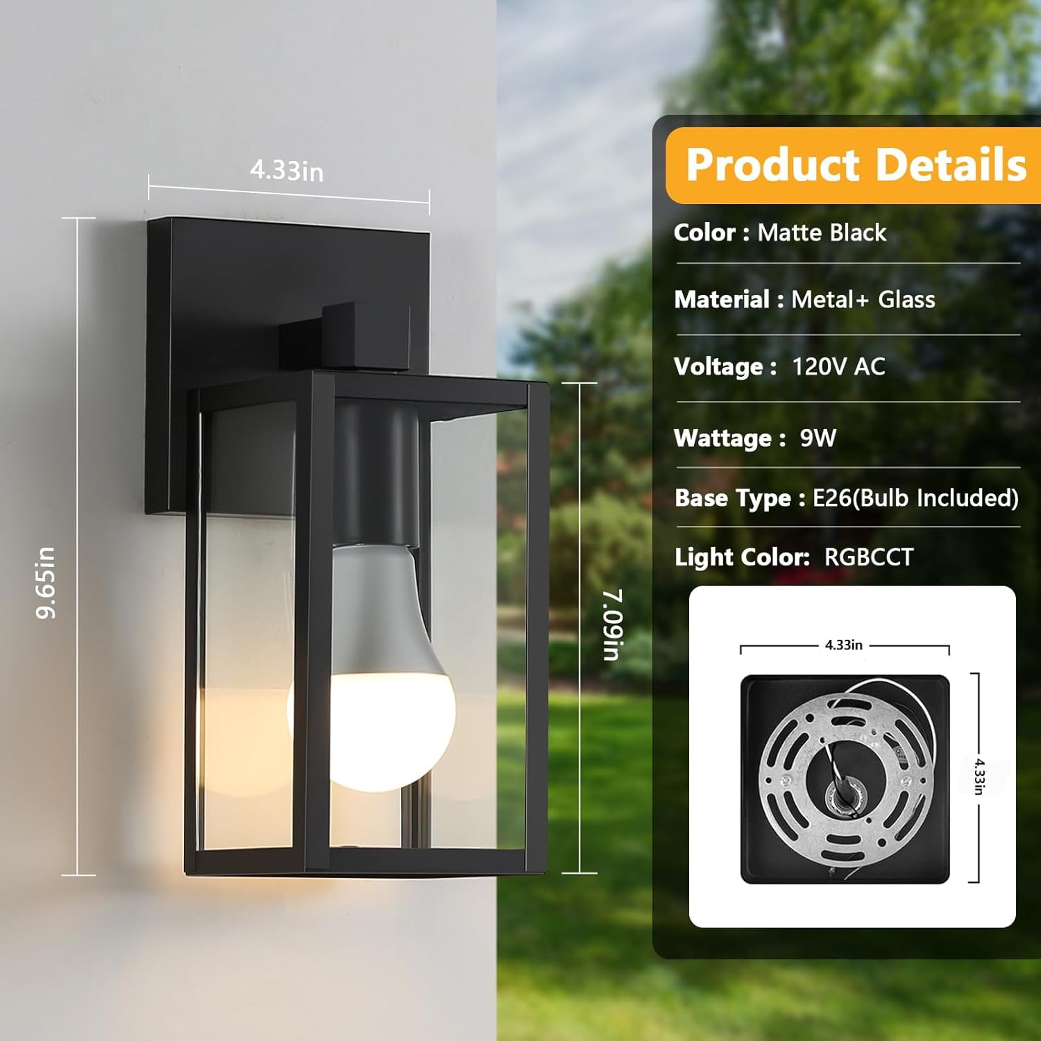 UKLL-Outdoor Wall Lights, Outdoor Light Fixture, Outside Lights for ...