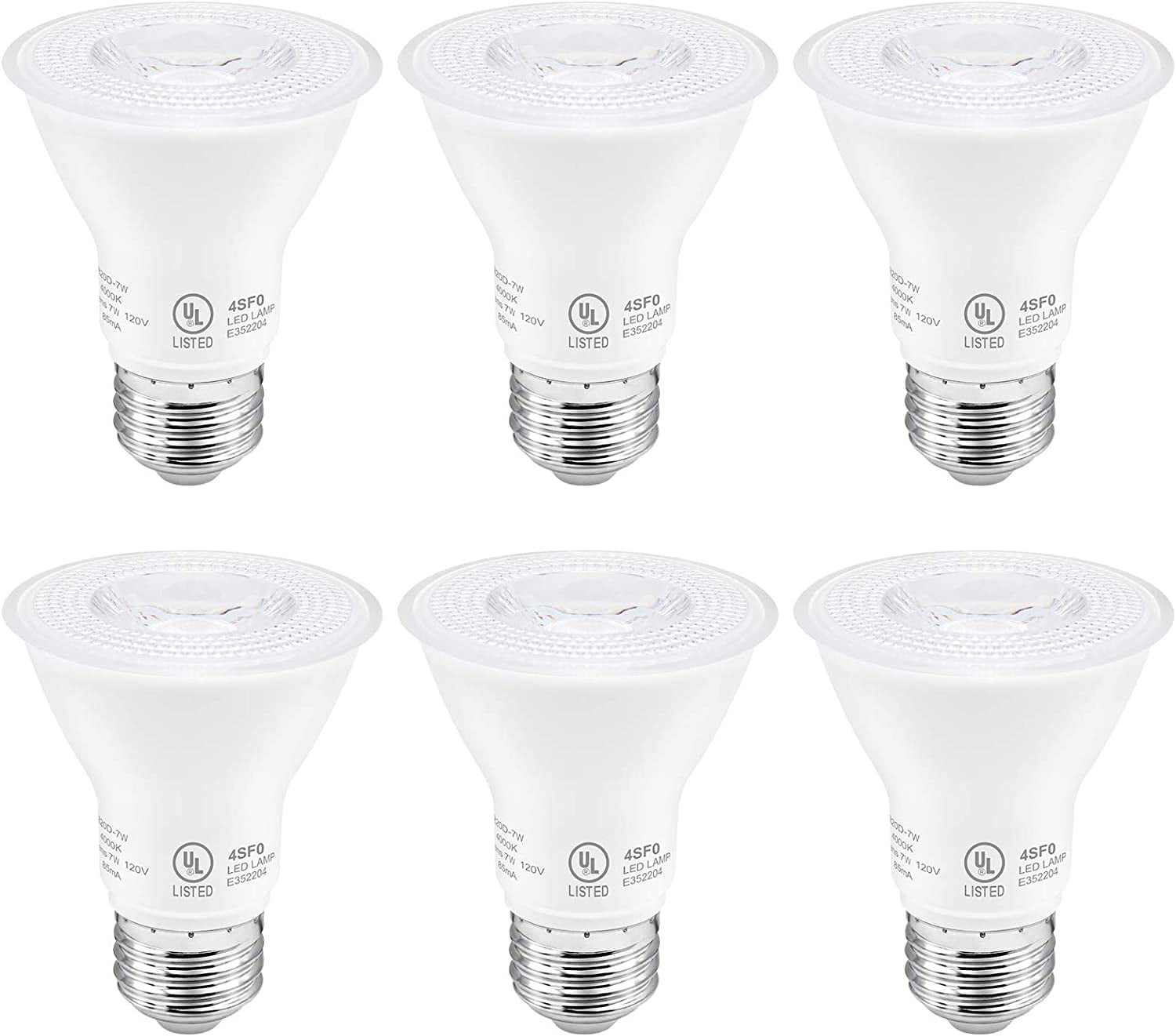UKLL-PAR20 LED Bulb, 7W Dimmable Flood Light Bulbs (50W Equivalent ...