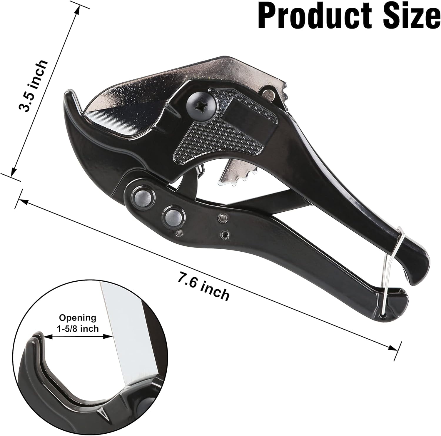 UKLL-PVC Cutter 1-5/8", PVC Pipe Cutter, Ratcheting PVC Cutter for PVC ...