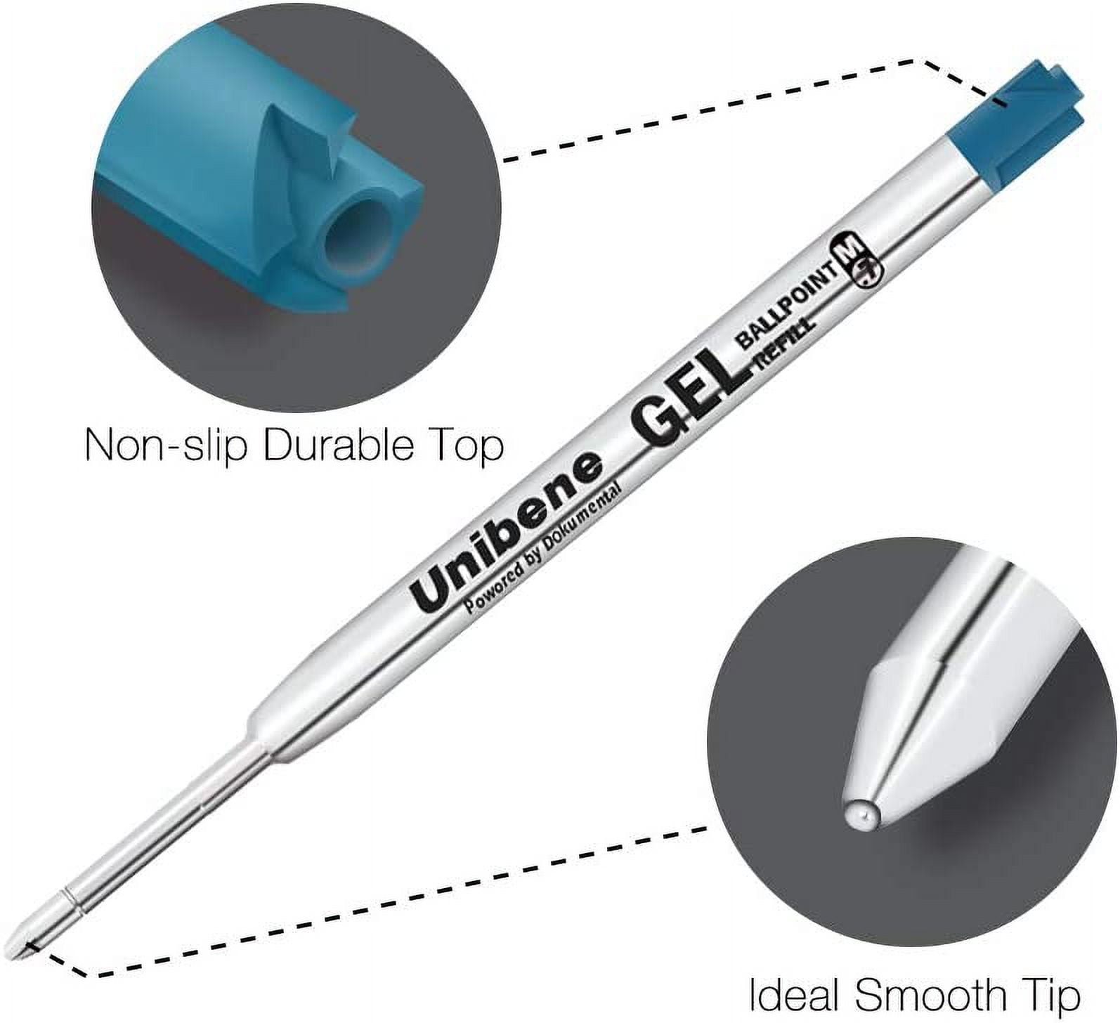 UKLL-Parker Compatible Gel Ink Ballpoint Refills 12 Pack,0.7mm Medium ...