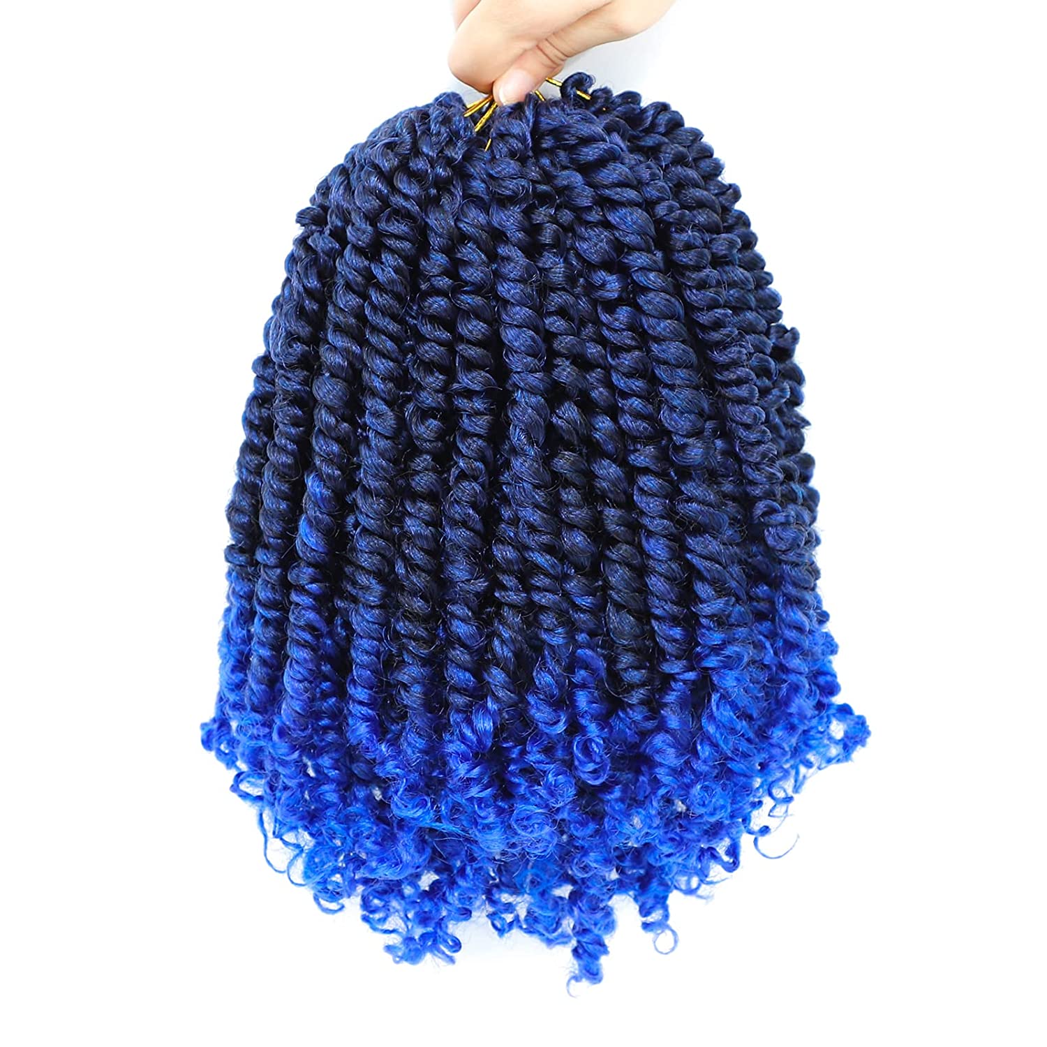 UKLL-Passion Twist Crochet Hair 10 Inch, 8 Packs Pre Looped Passion ...