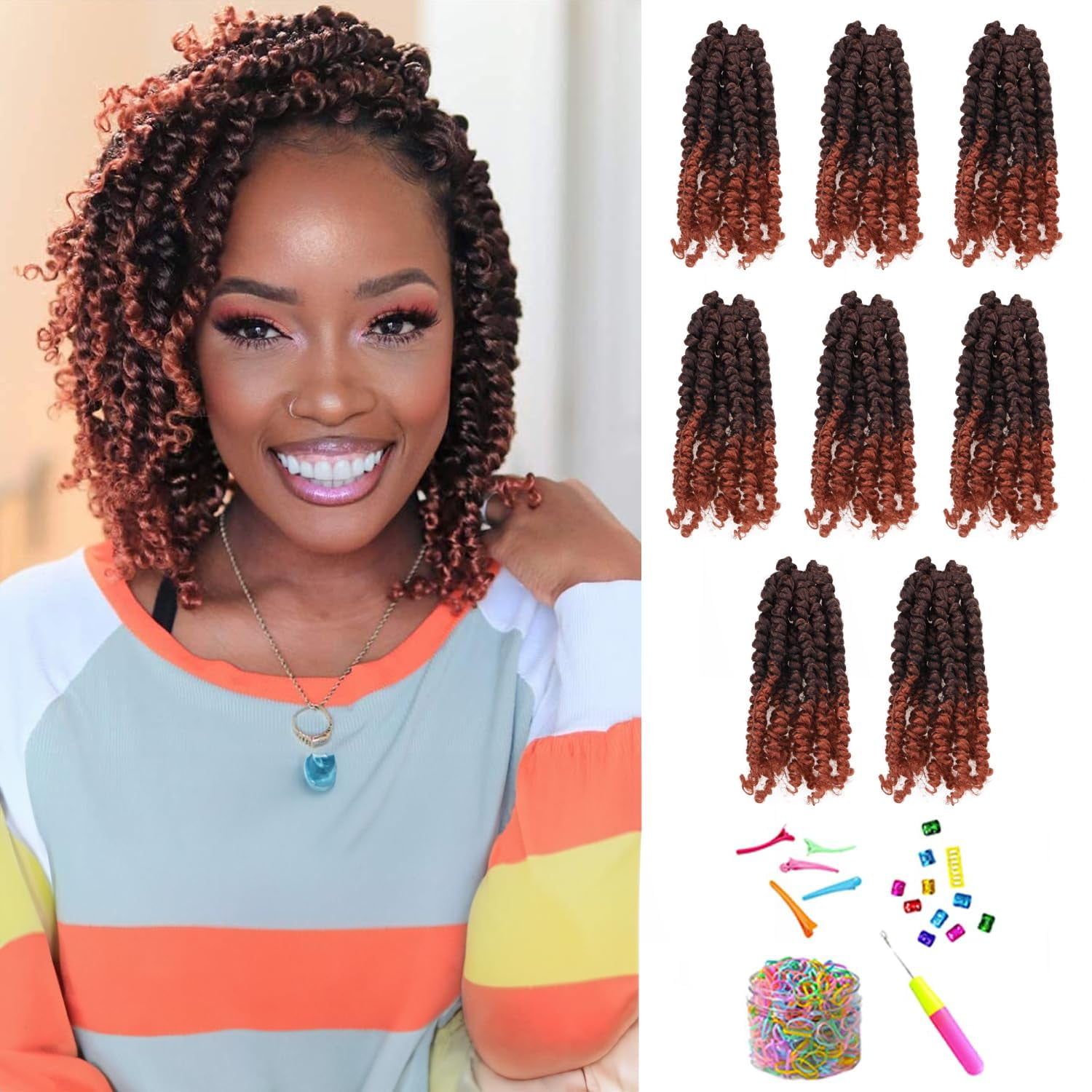 UKLL-Passion Twist Hair-Pre-twisted Passion Twists,Pre-Looped Crochet ...