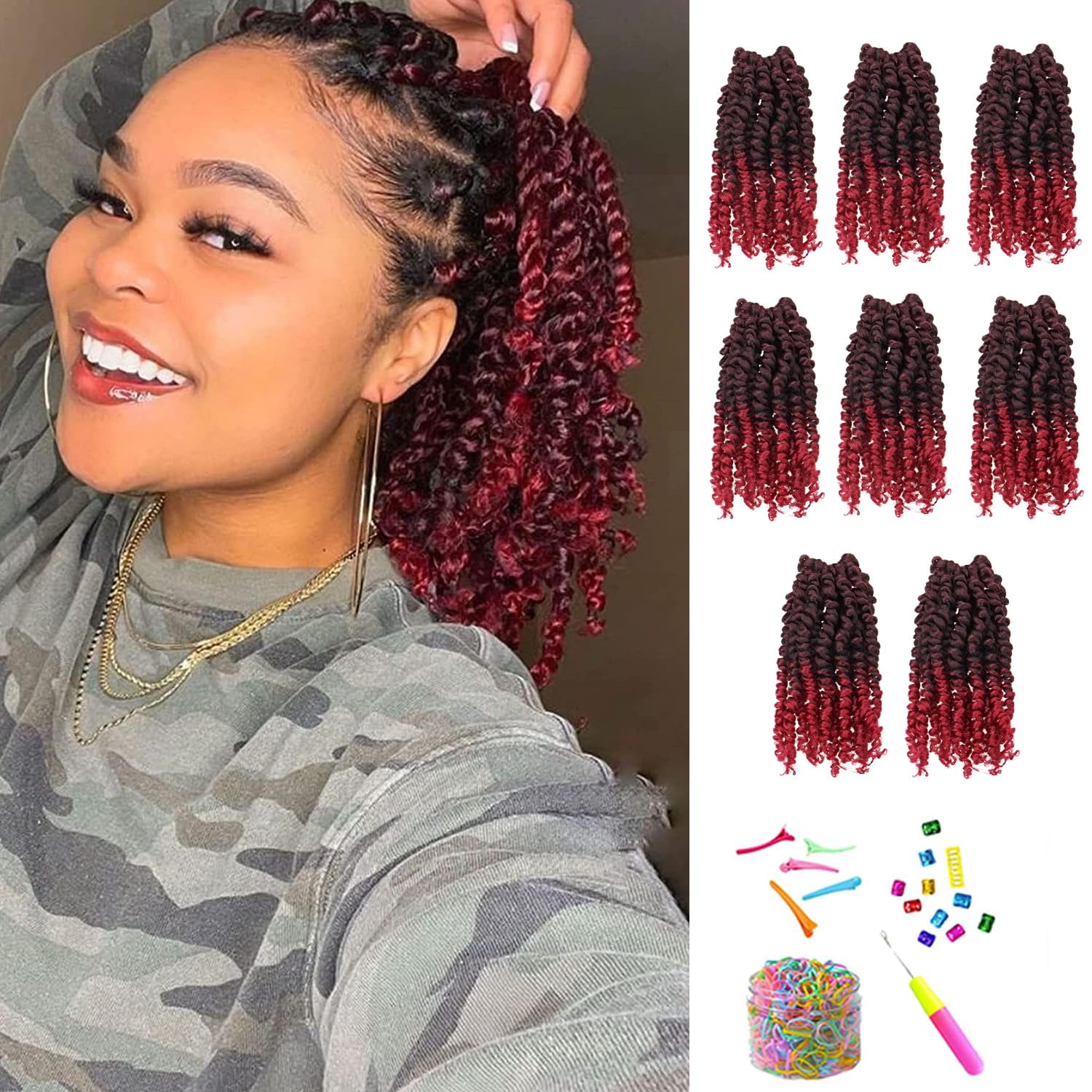 UKLL-Passion Twist Hair-Pre-twisted Passion Twists,Pre-Looped Crochet ...
