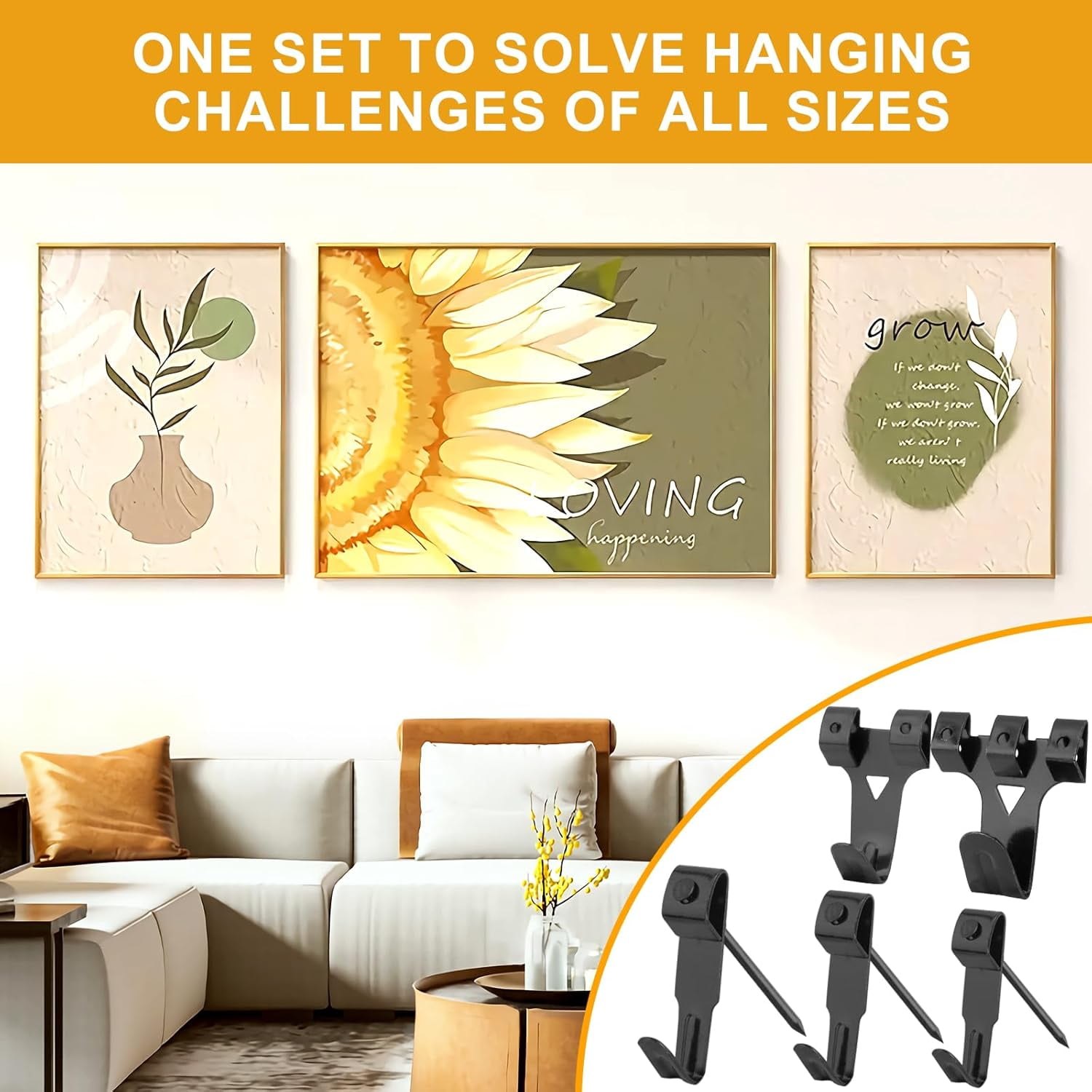 UKLL-Picture Hangers, 385Pcs Picture Hanging Kit with Heavy Duty ...