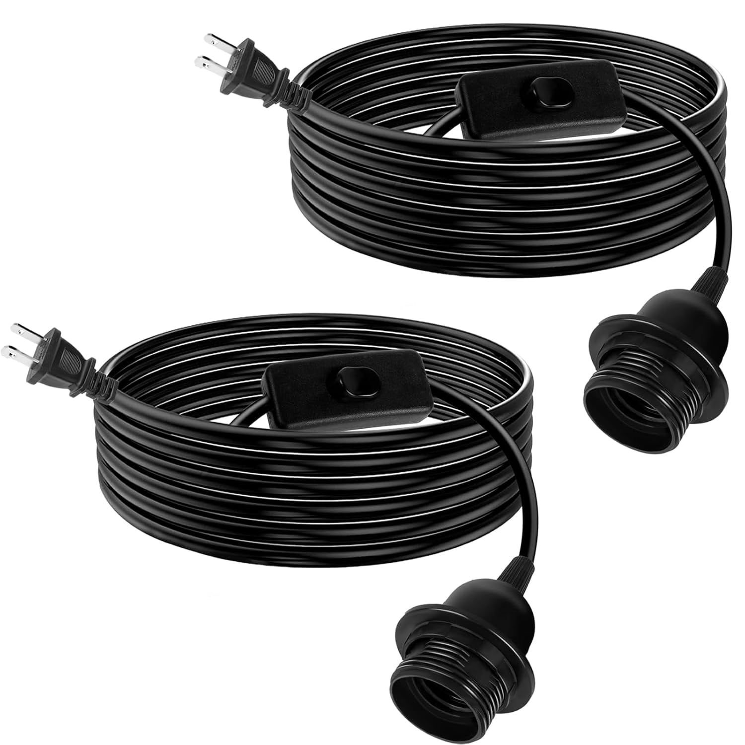 UKLL-Plug in Hanging Light Cord Kit - 16Ft Pendant Light Plug in Lamp ...