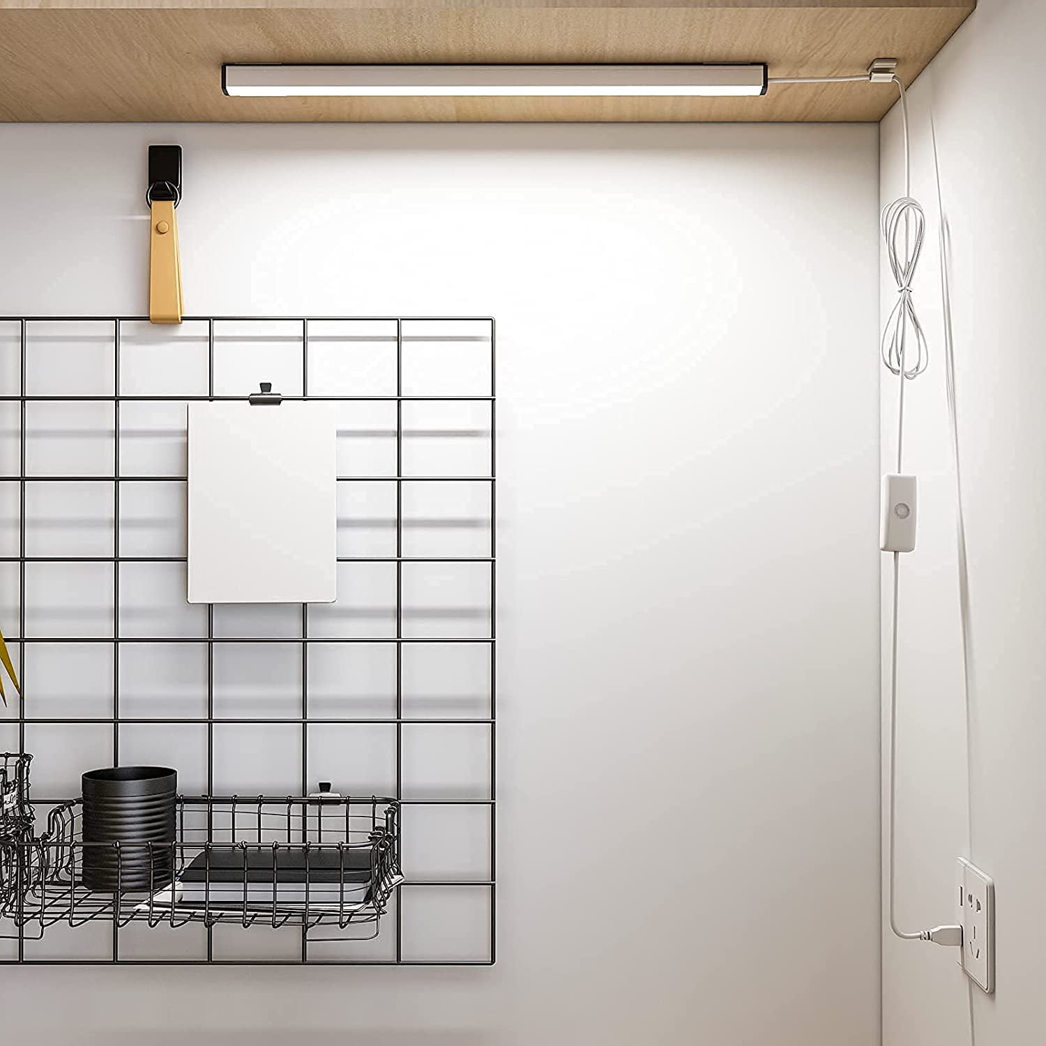 UKLL-Plug-in Under Cabinet Lighting - 12 Inch LED Strip Bar, Cool White ...