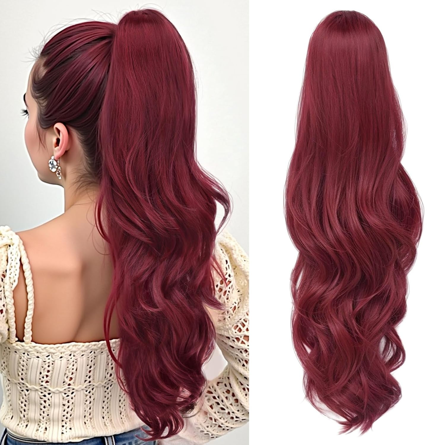 UKLL-Ponytail Extension, Drawstring Ponytail Extension for Women 26 ...