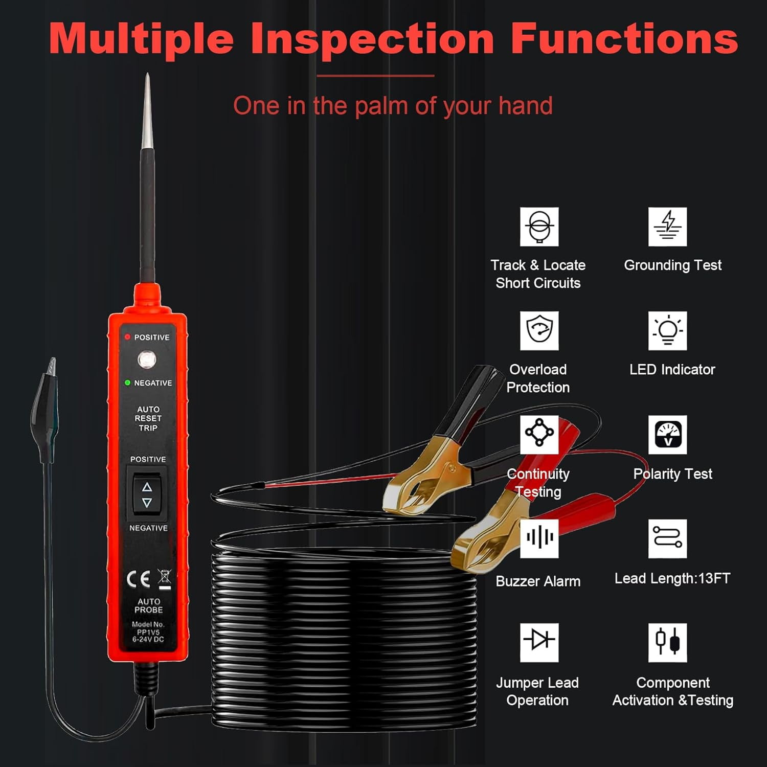 UKLL-Power Circuit Probe Tester 6V-24V DC Test Light Car Fuse Tester ...