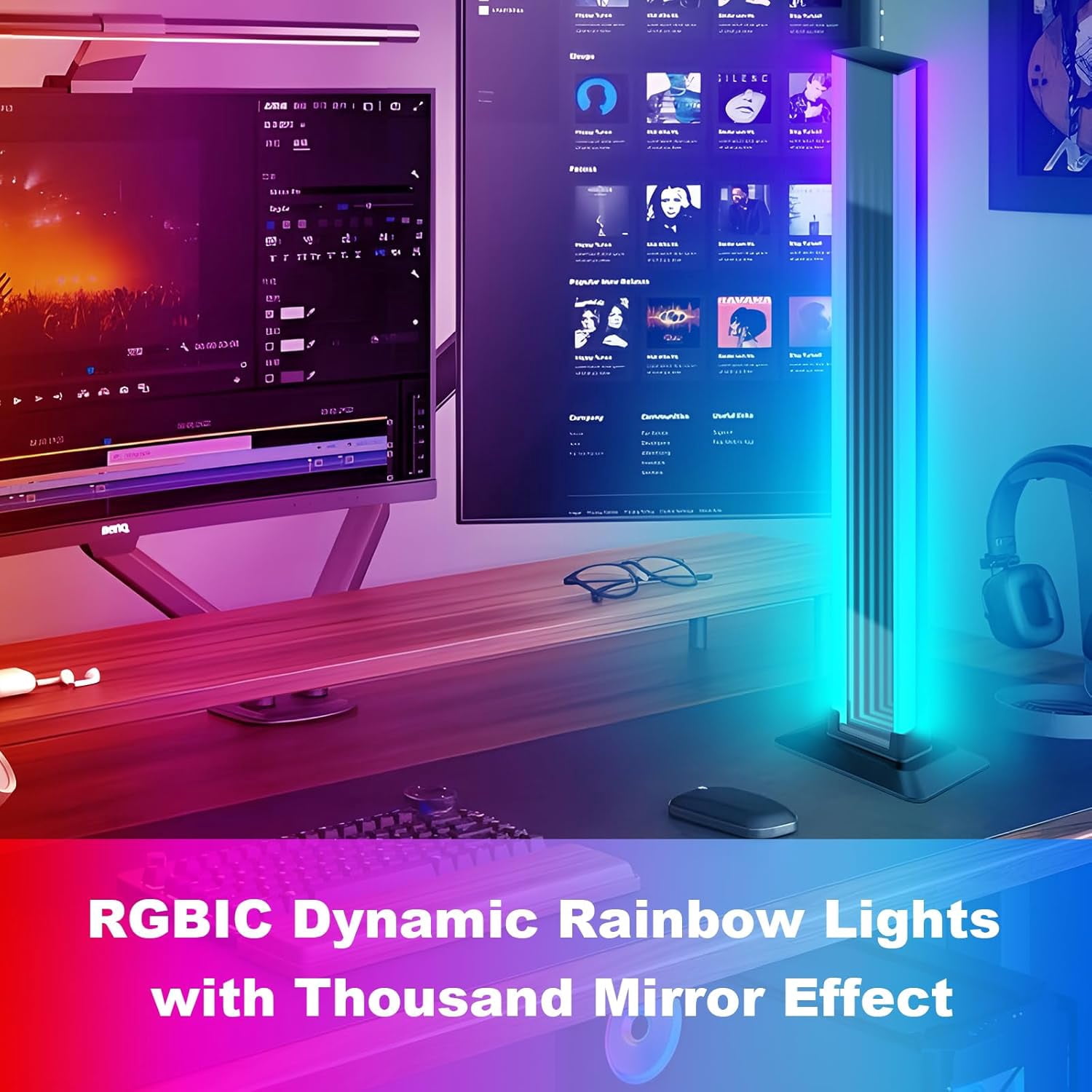 UKLL-RGBW LED Light Strip, Music Sync RGB IC LED Lights Bars, USB ...