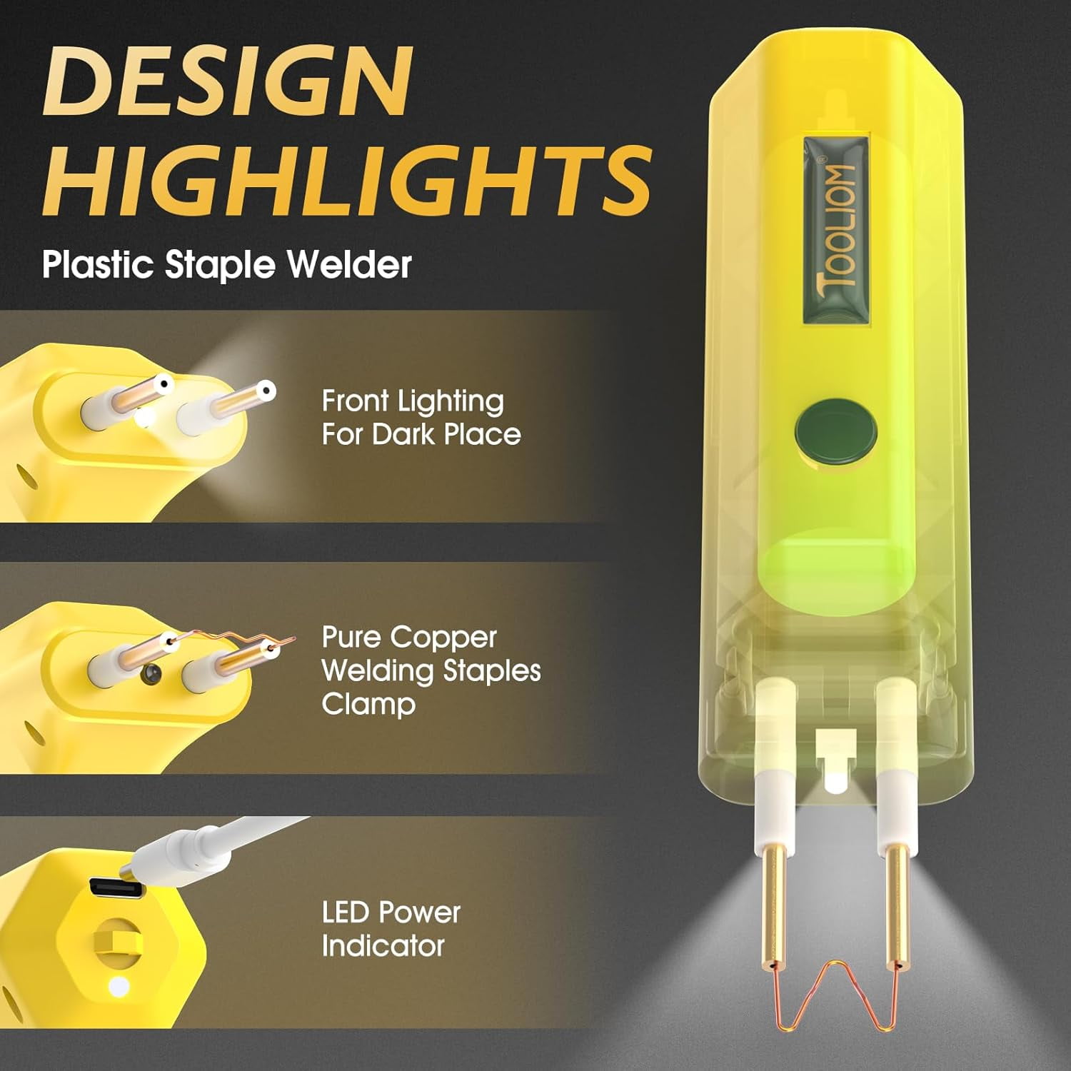 UKLL-Rechargeable Plastic Welder,100W USB-C Charging & Battery Powered ...