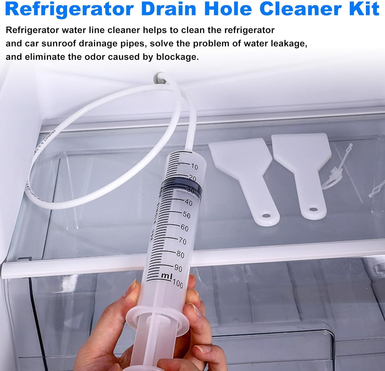 UKLL-Refrigerator Drain Cleaning Tool, 8 PCS Reusable Waterline Buddy ...