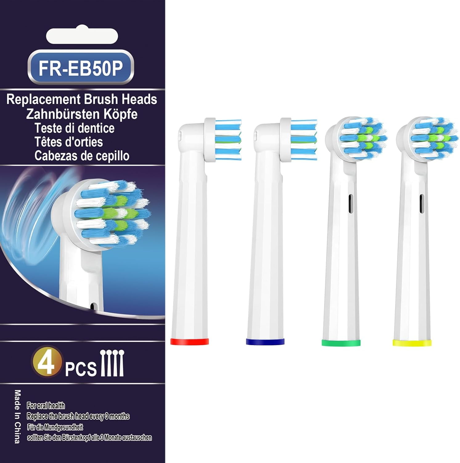 UKLL-Replacement Toothbrush Heads Compatible with Oral B, Cross ...