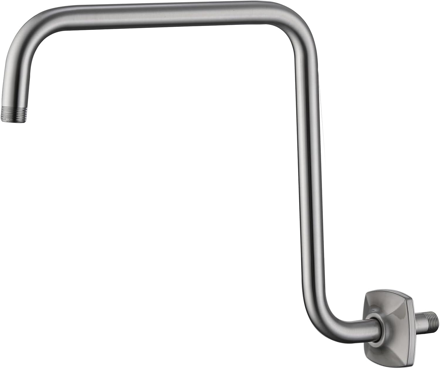 UKLL-S Shape Shower Extension Arm with Flange, Stainless Steel High ...