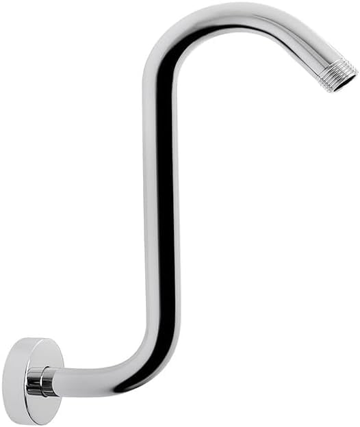 UKLL-S Shaped Shower Arm Standard 1/2" Connection with Flange High Rise ...