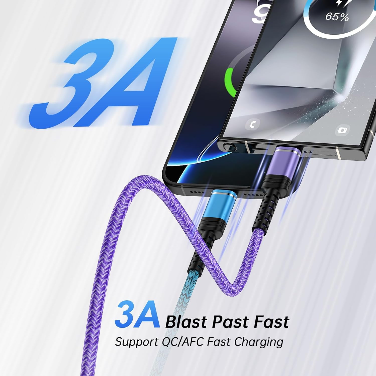 UKLL-Samsung Cord 10FT Android Auto USB C Cable Type C Phone Charger ...