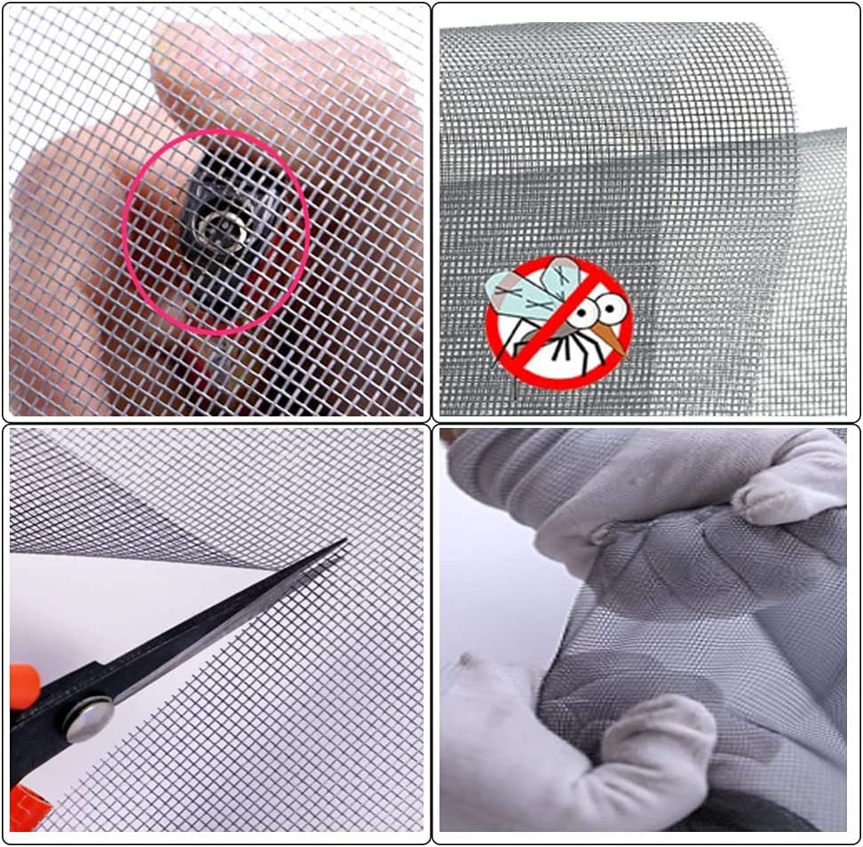 UKLL-Screen Repair Kit for Window or Door, Adjustable Fiberglass Screens,Rolling Tool,Screen ...