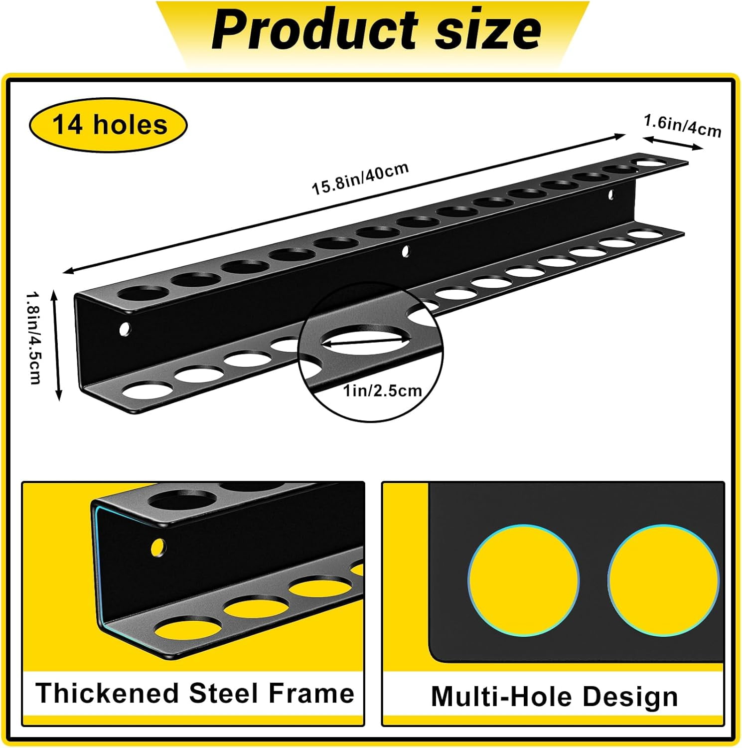 UKLL-Screwdriver Plier Organizer Wall Mount,Screwdriver Rack,Metal Plier Holder Utility Tool ...