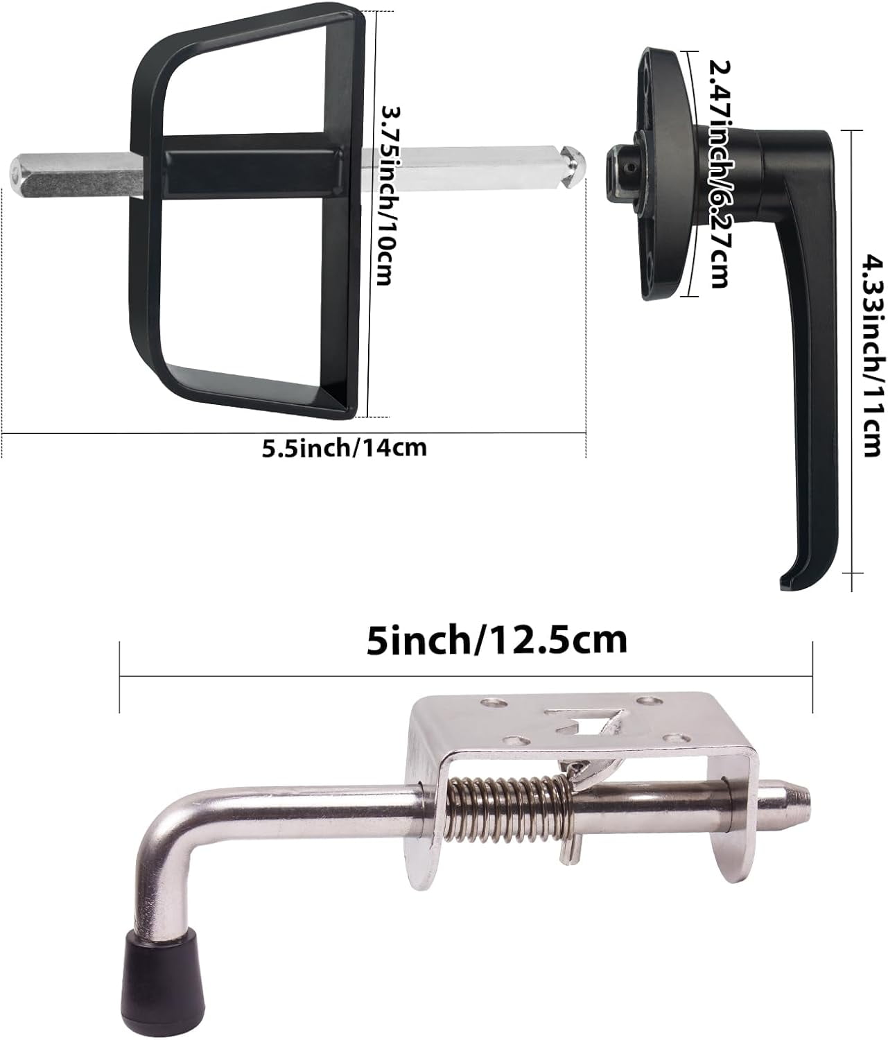 UKLL-Shed Door Latch Kit with 5 Keys -L-Handle Lock Kit and 2 Packs ...