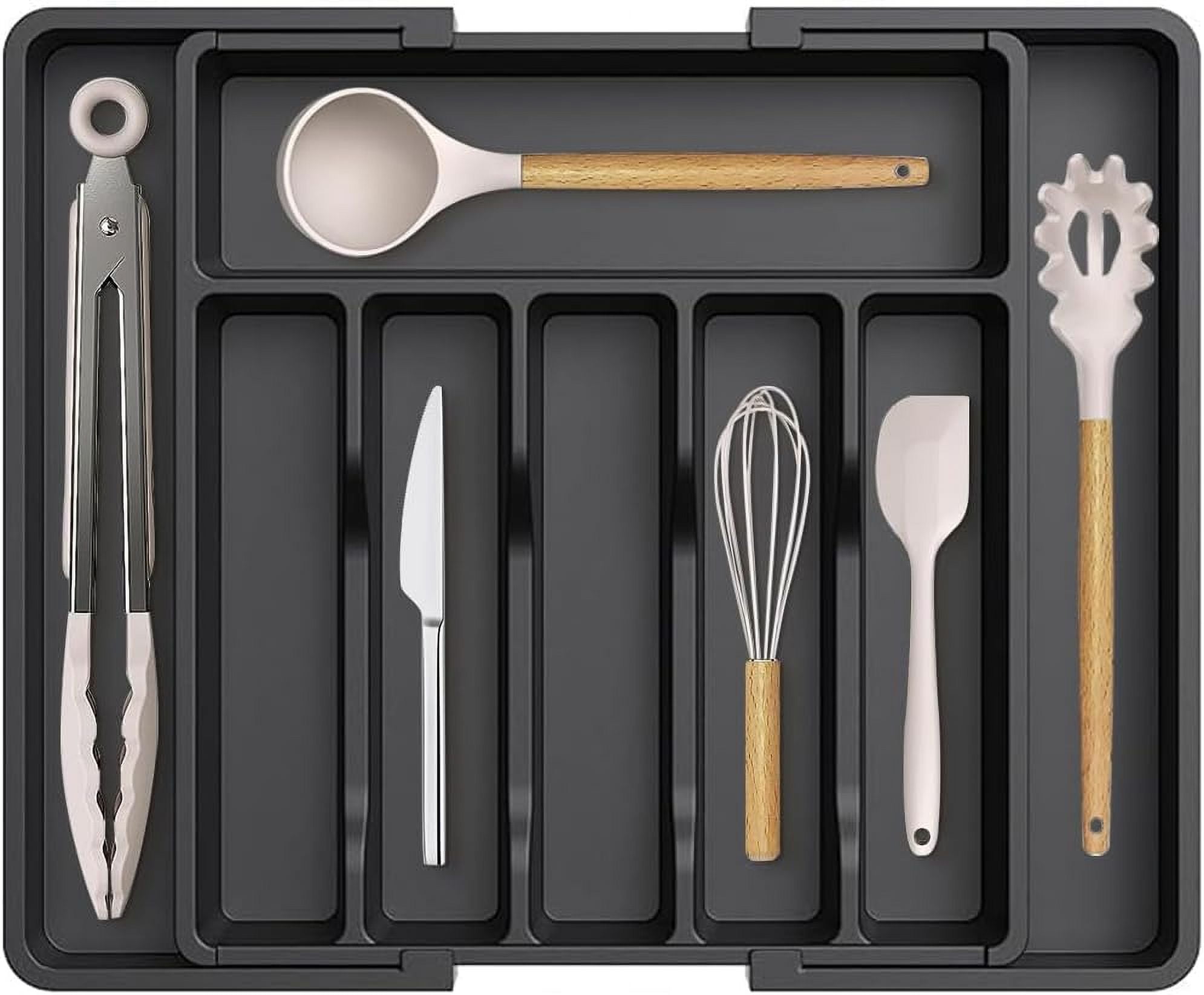 UKLL-Silverware Drawer Organizer, Expandable Kitchen Drawer Organizer ...