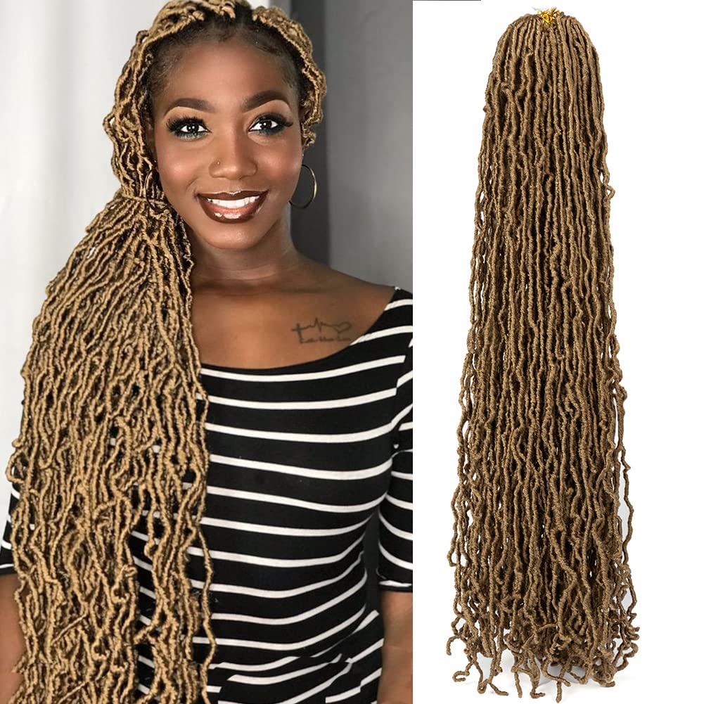 UKLL-Soft Locs 36 Inch Faux Locs Crochet Hair 4 Packs Pre-Looped Soft ...
