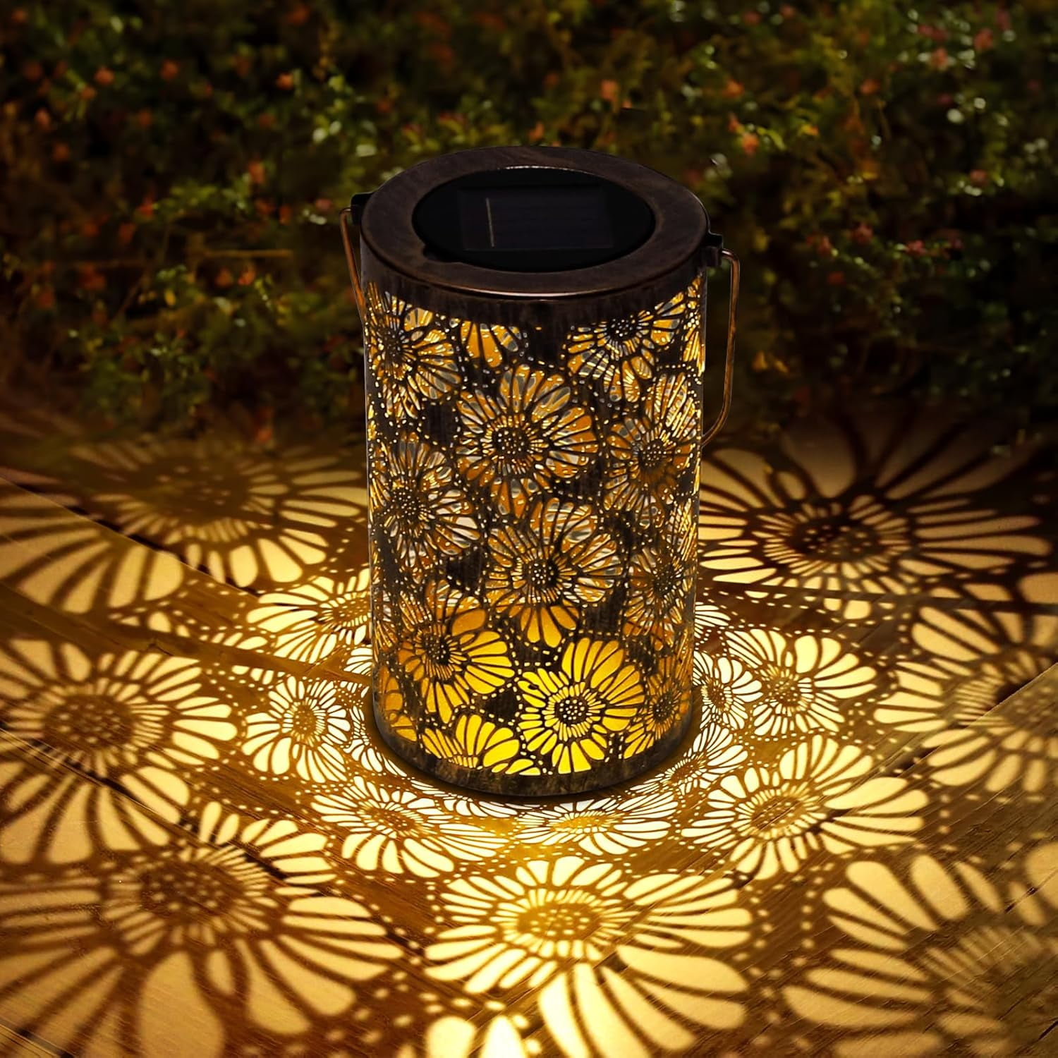UKLL-Solar Lanterns Outdoor Waterproof Hanging Daisy Solar Powered ...