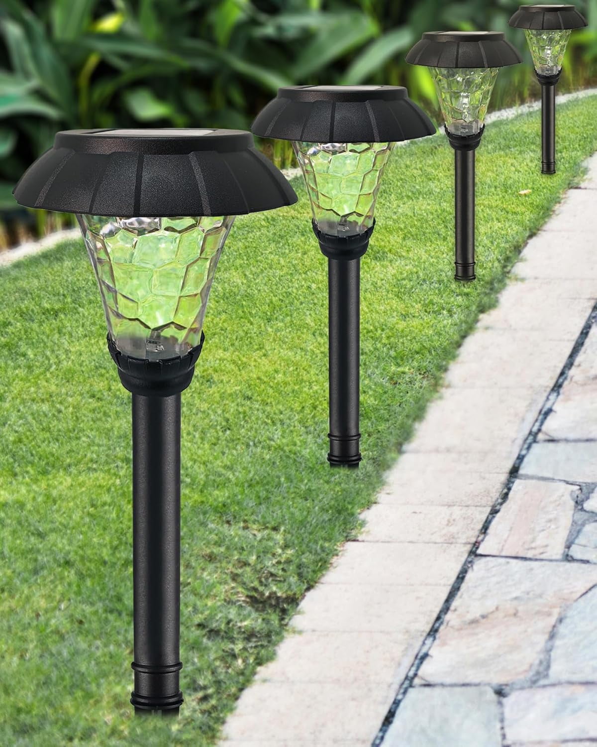 UKLL-Solar Pathway Lights,6 Pack Solar Lights Outdoor Waterproof ...
