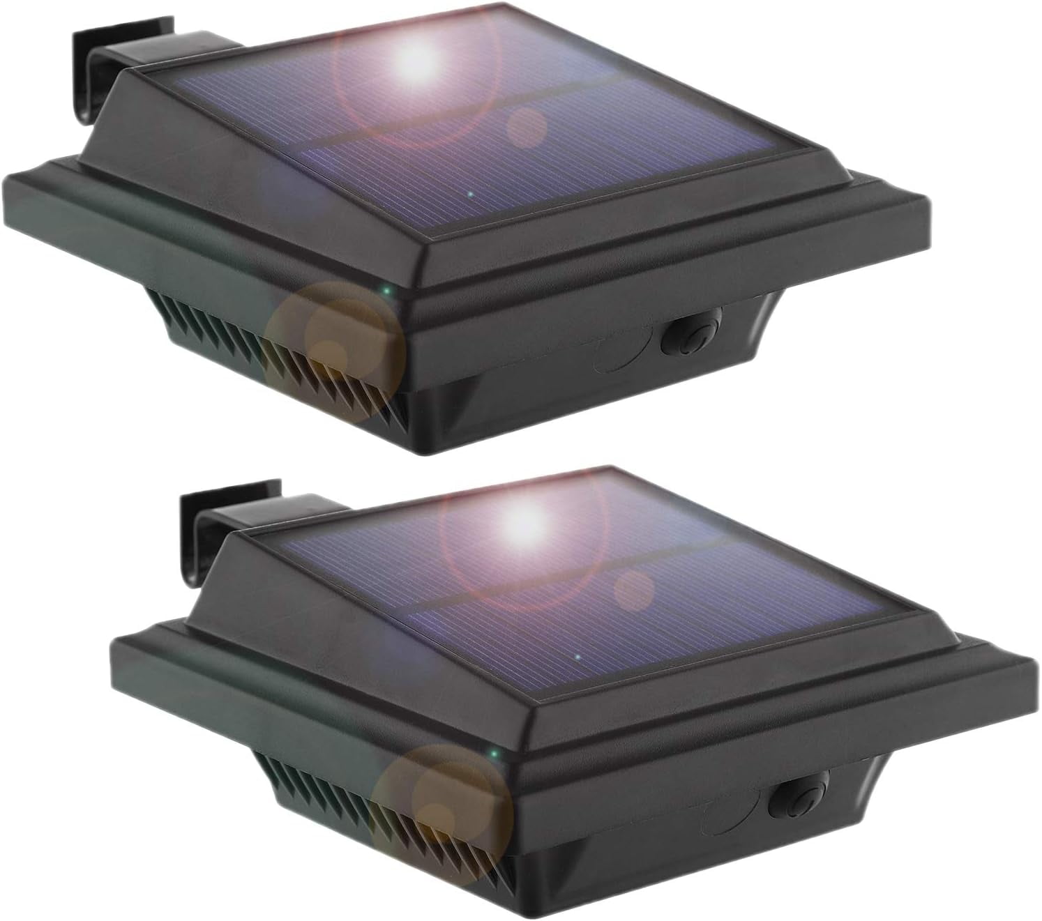 UKLL-Solar Powered Gutter Lights Waterproof Outdoor Dusk to Dawn 25 LED ...