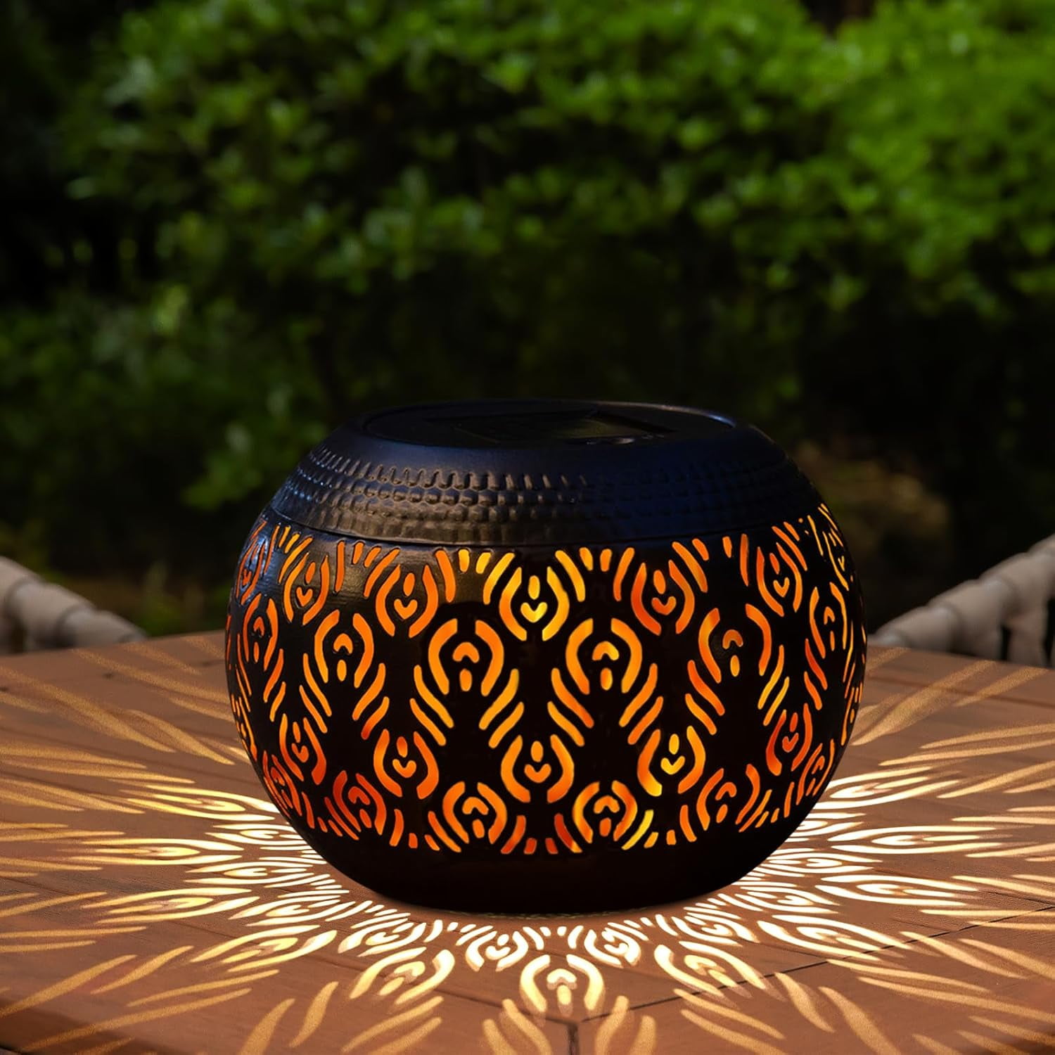 UKLL-Solar Table Lanterns Outdoor Waterproof - Dancing Flickering Flame ...