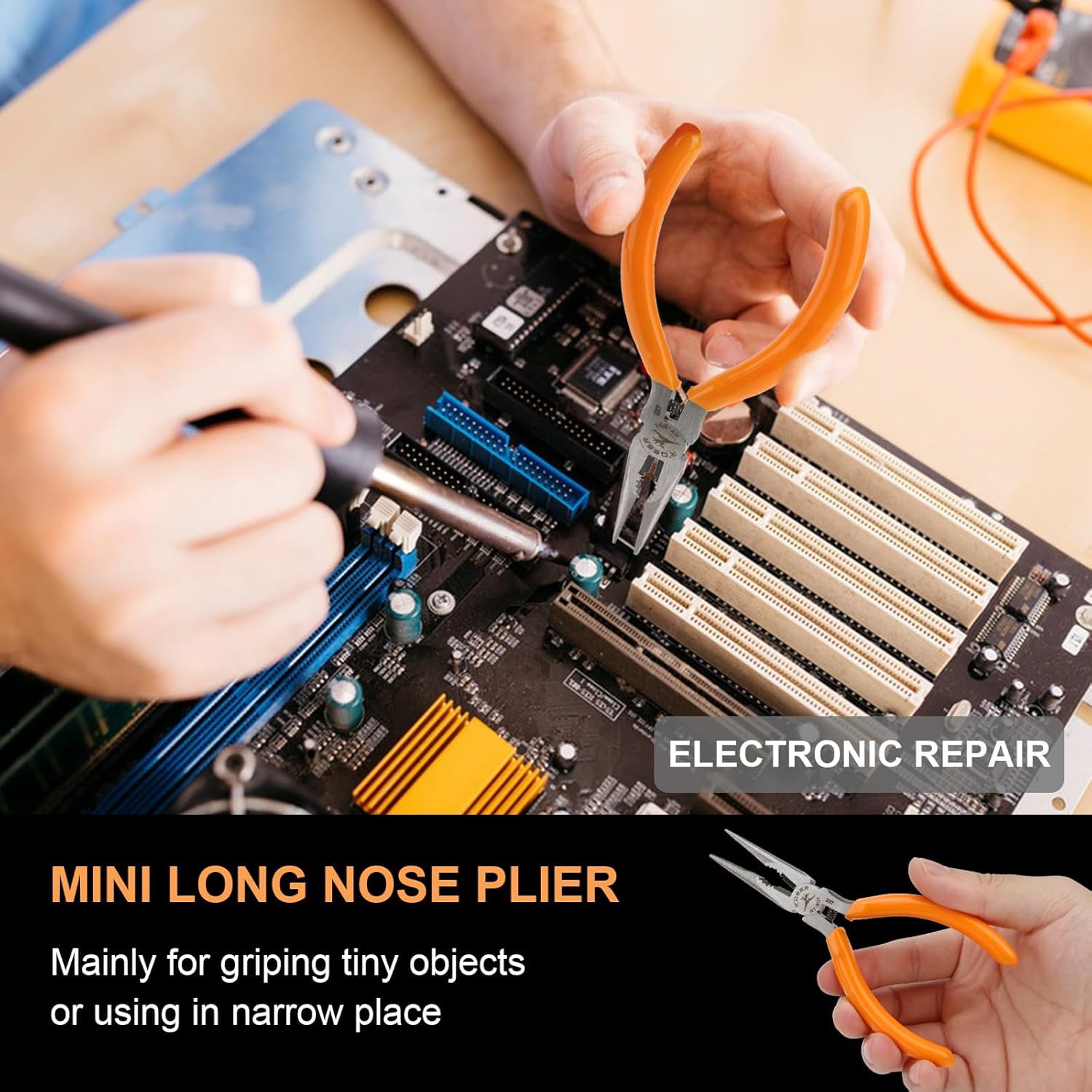 UKLL-Spring-Loaded Needle Nose Pliers 4-Piece Set - 5 Inch Thin Tip ...