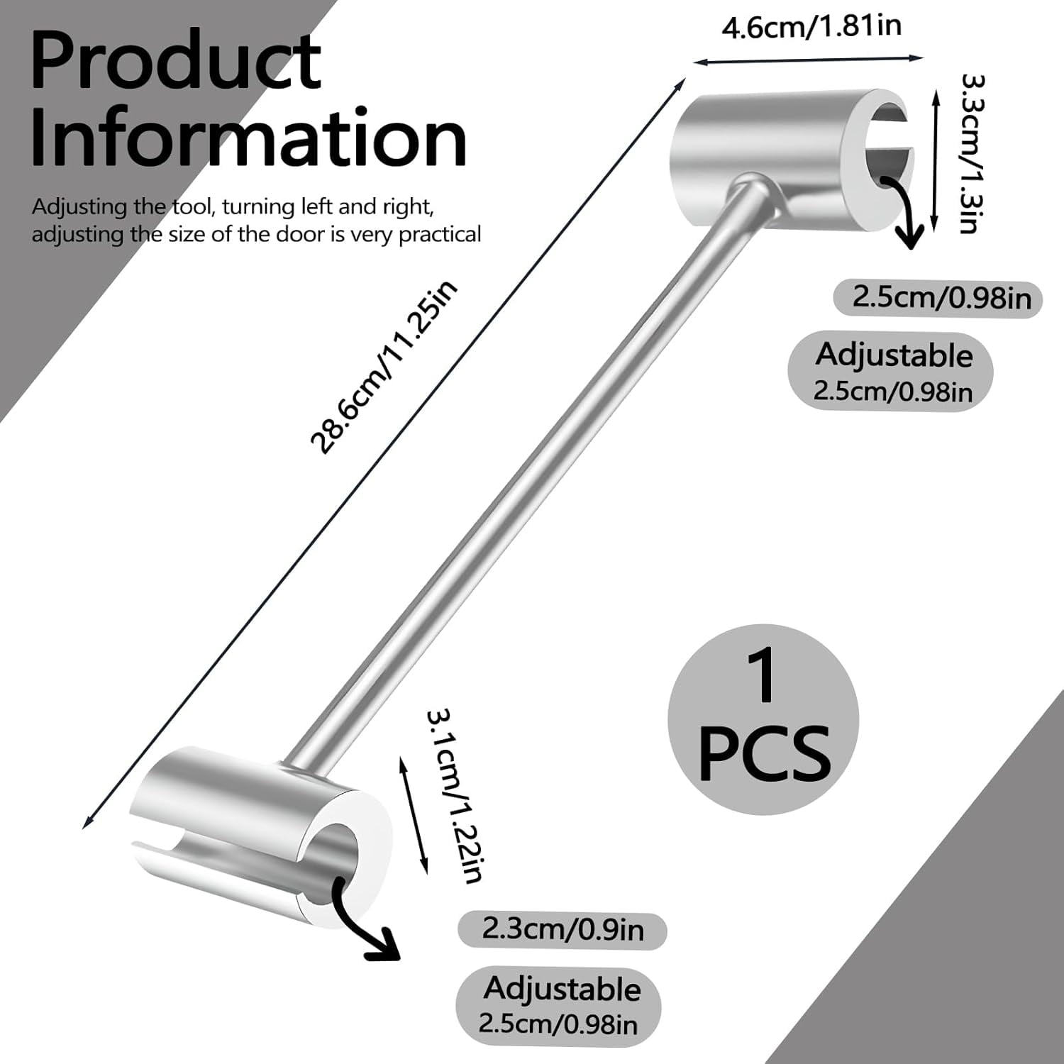 UKLL-Steel Hinge Gap Adjusting Wrench, 23-25 mm Door Hinge Adjustment ...